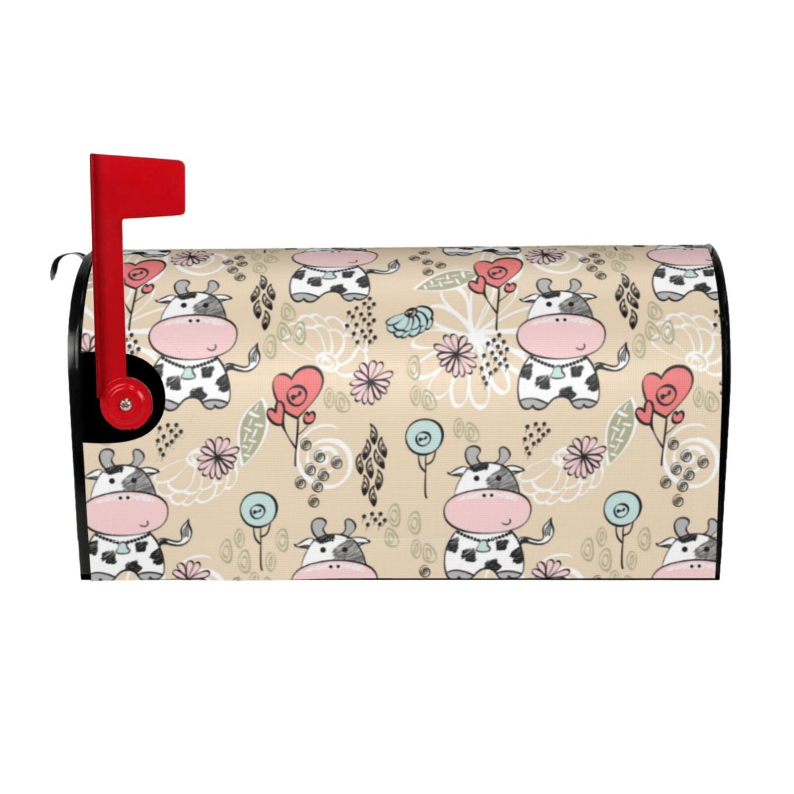 Mailbox Covers Magnetic Standard Size - Cartoon Cute Cow Love ...