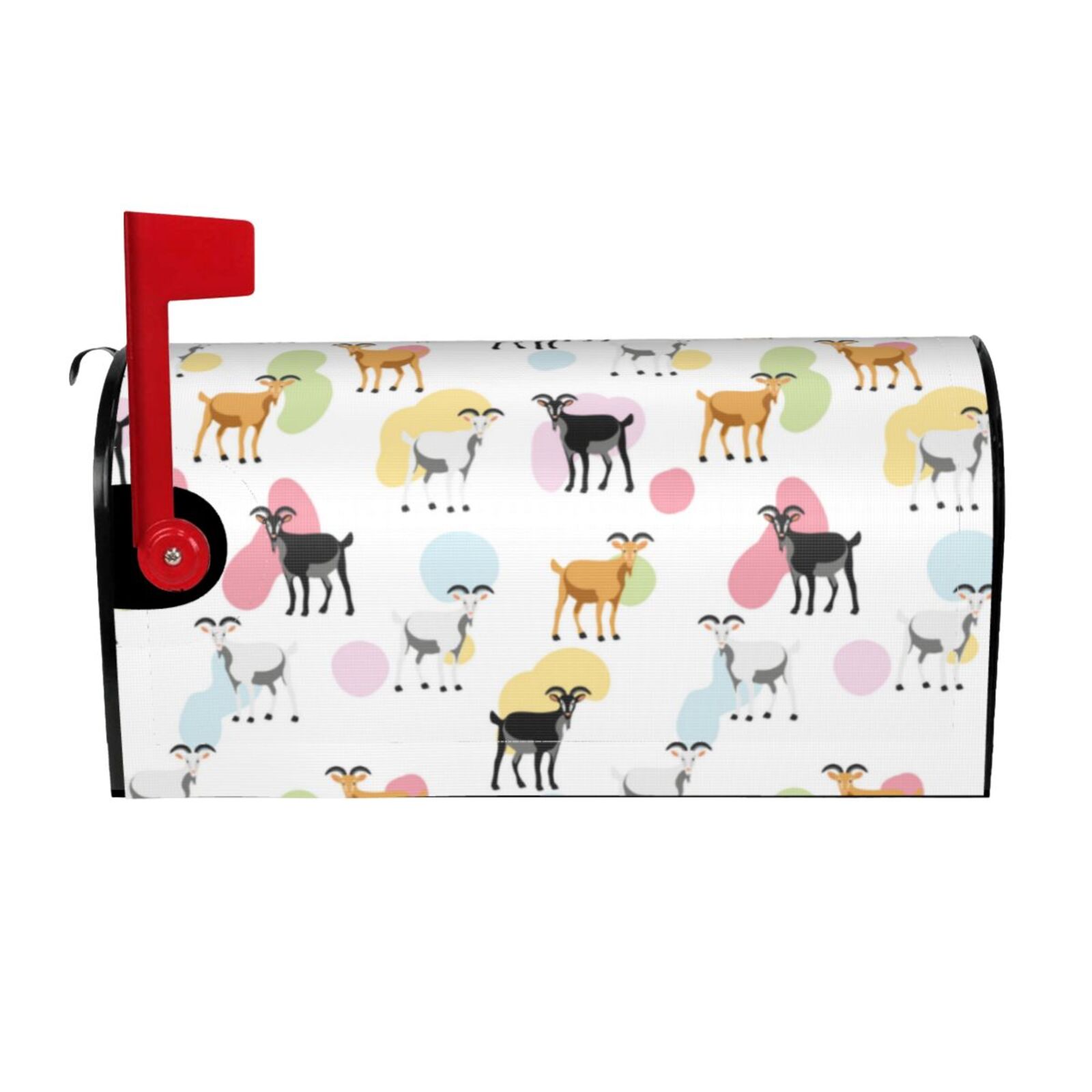 Mailbox Covers Magnetic Standard Size - Cartoon Cute Goat Colorful ...