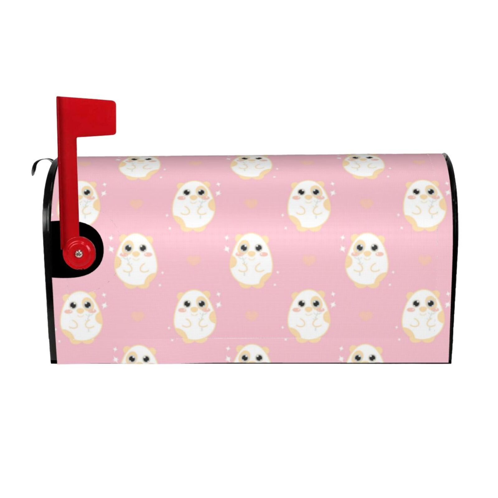 Mailbox Covers Magnetic Standard Size - Cartoon Cute Hamster Rose Pink ...