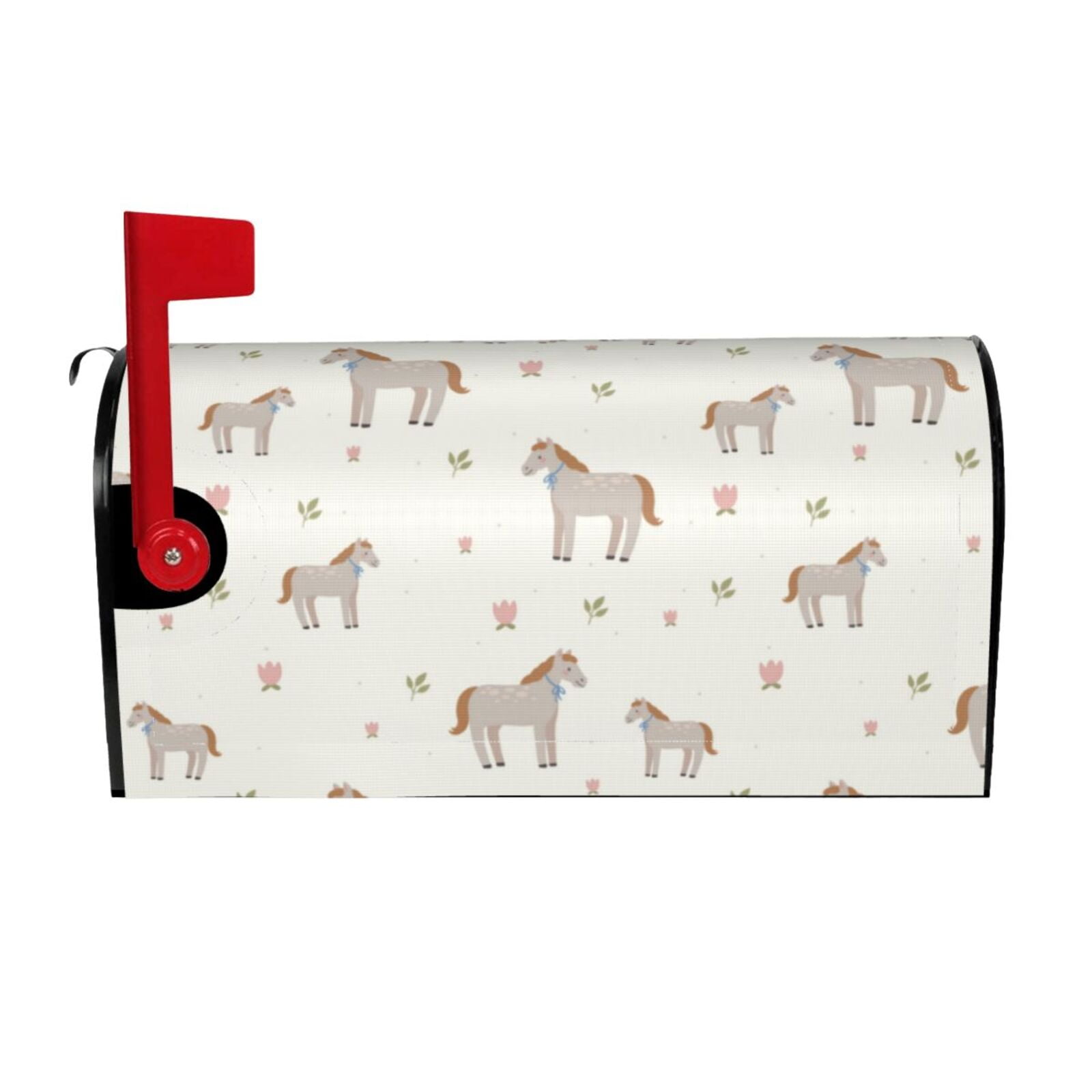 Mailbox Covers Magnetic Standard Size - Cartoon Cute Horse Flower_B ...