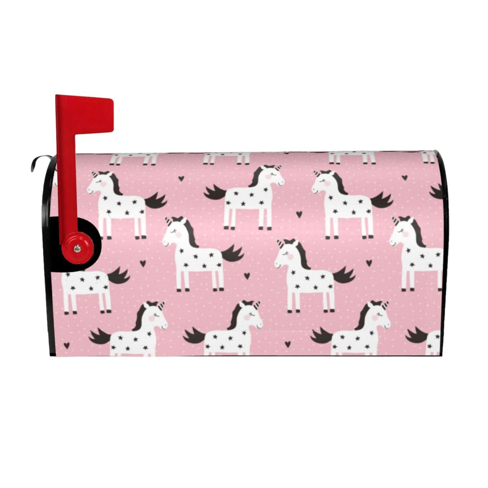 Mailbox Covers Magnetic Standard Size - Cartoon Cute Horse Pink ...