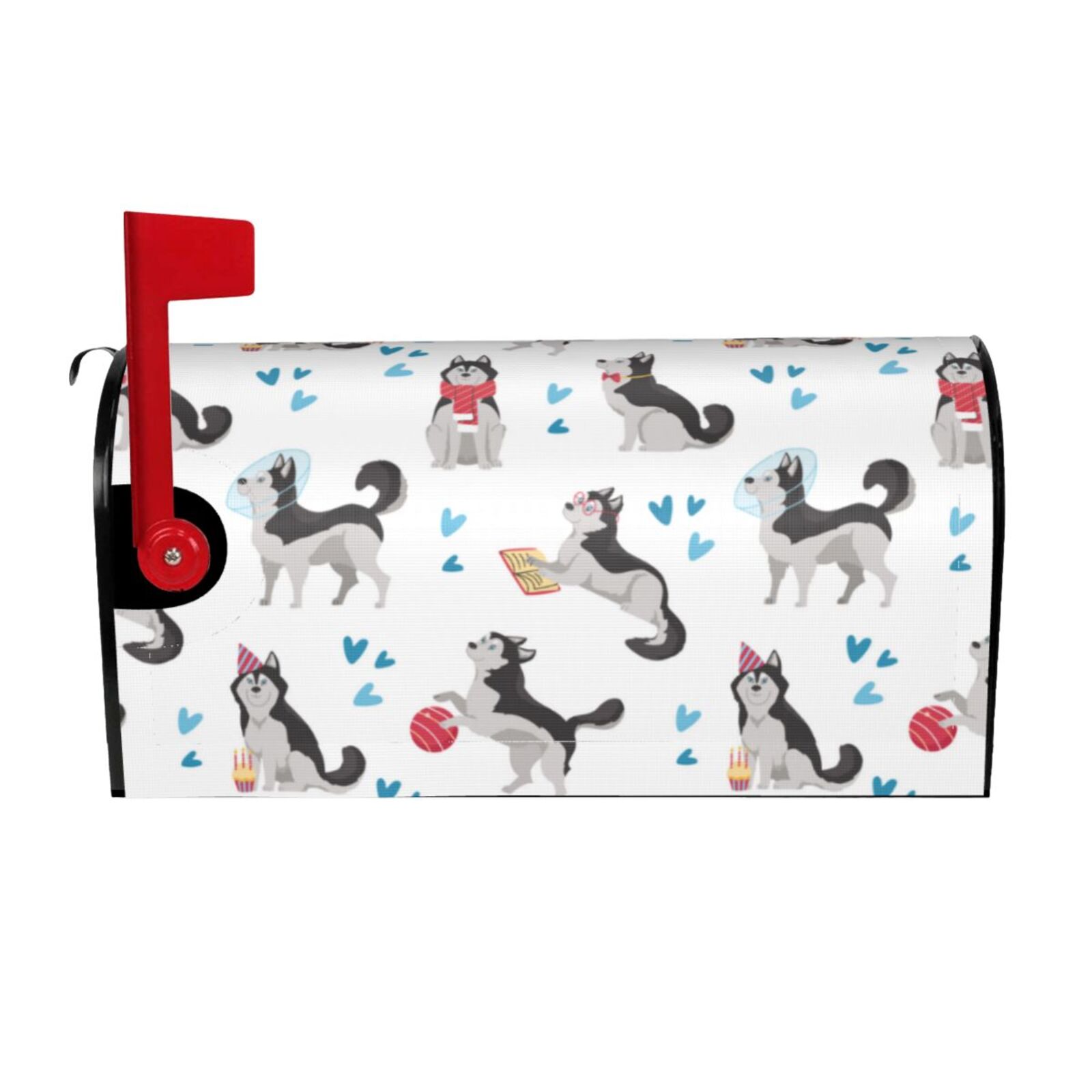 Mailbox Covers Magnetic Standard Size - Cartoon Cute Husky Dog Funny ...