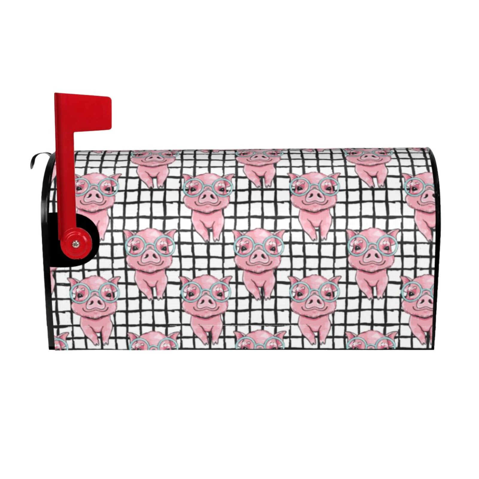 Mailbox Covers Magnetic Standard Size - Cartoon Cute Pig with Glasses ...