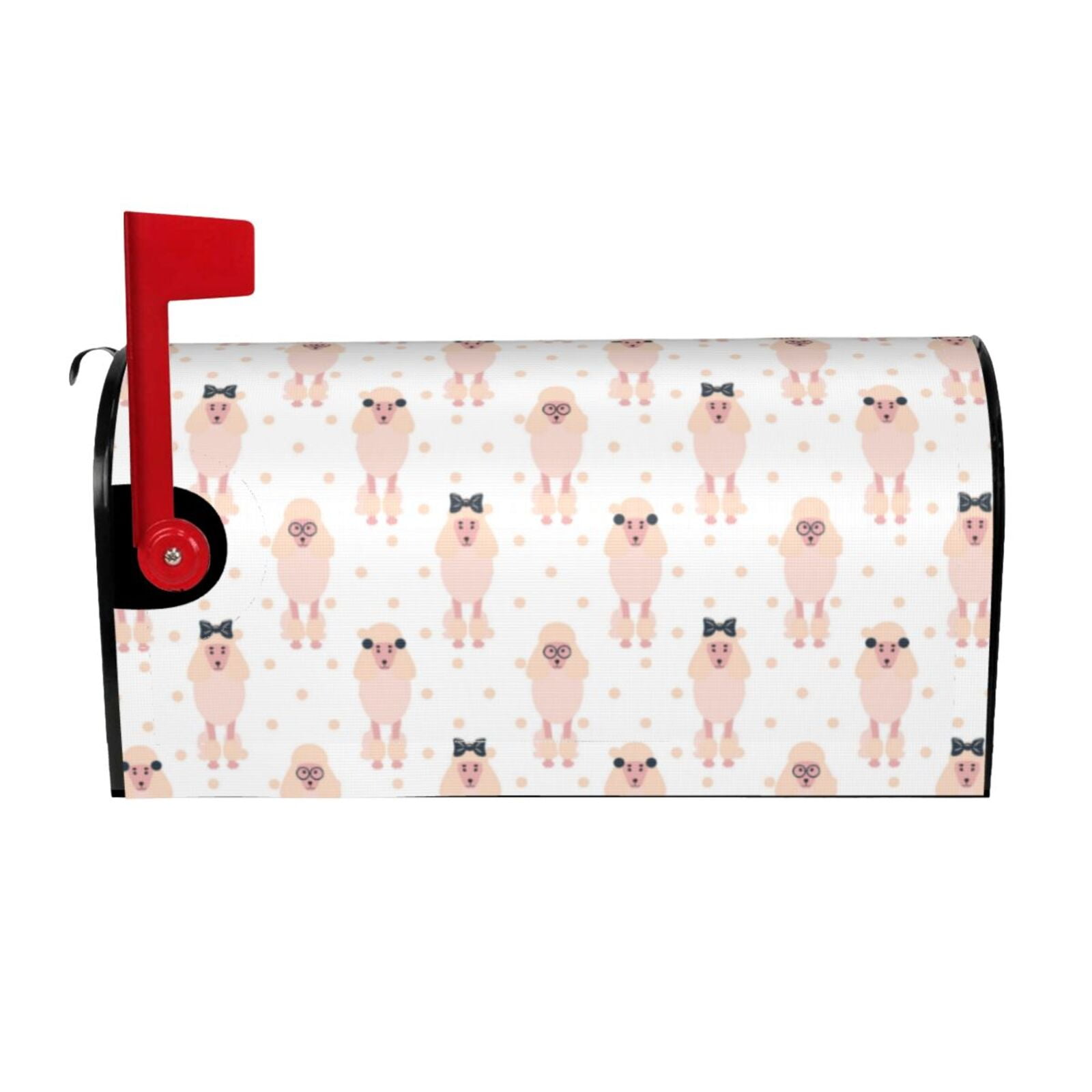 Mailbox Covers Magnetic Standard Size - Cartoon Cute Poodle Dog Bow Tie ...