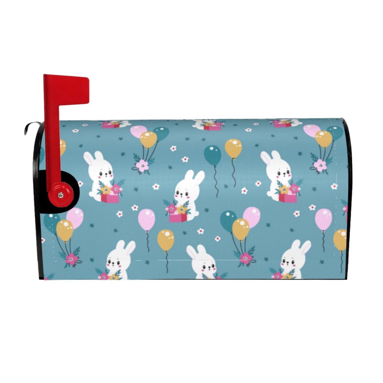 Mailbox Covers Magnetic Standard Size - Cartoon Cute Rabbit Balloon ...
