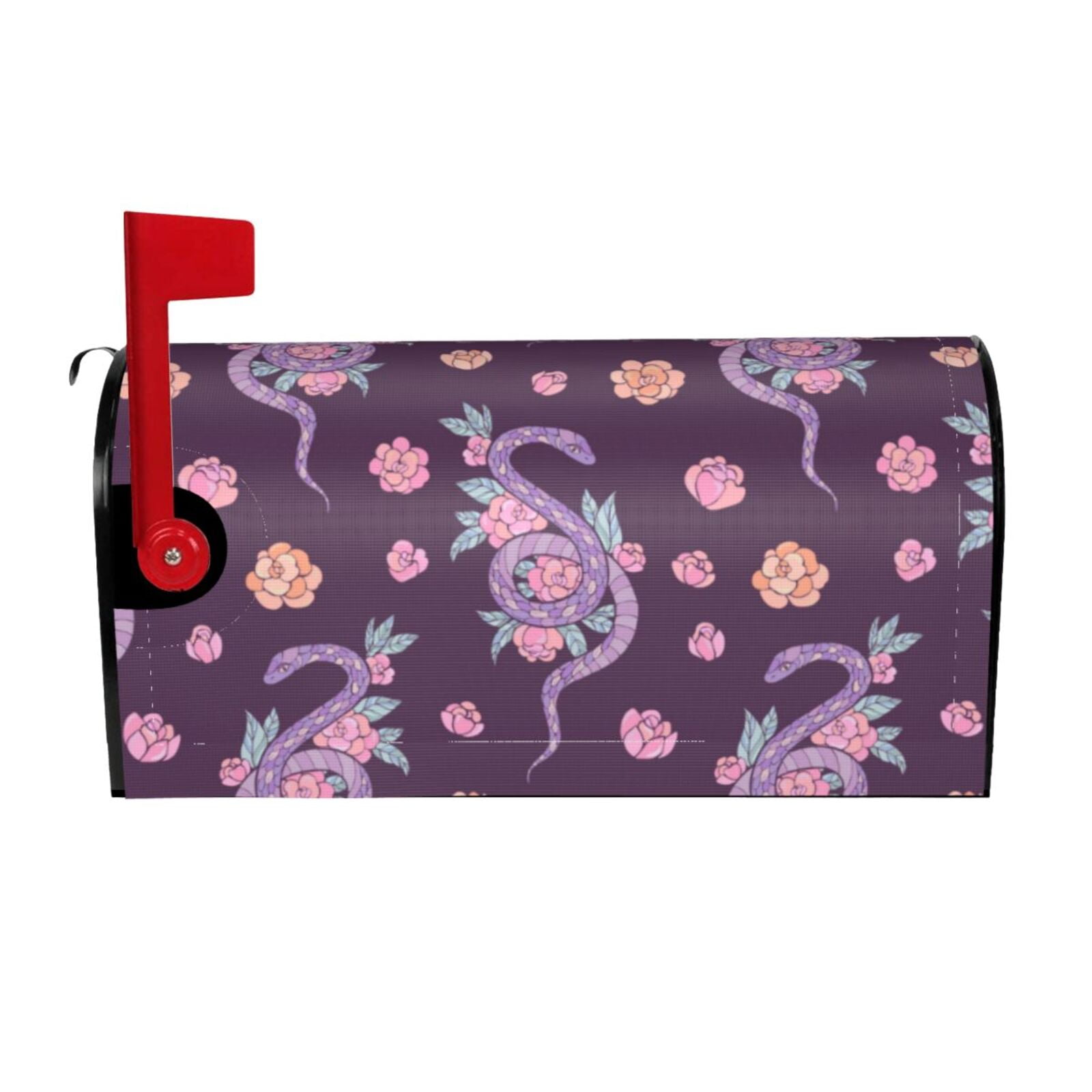 Mailbox Covers Magnetic Standard Size - Cartoon Cute Snake Flower ...