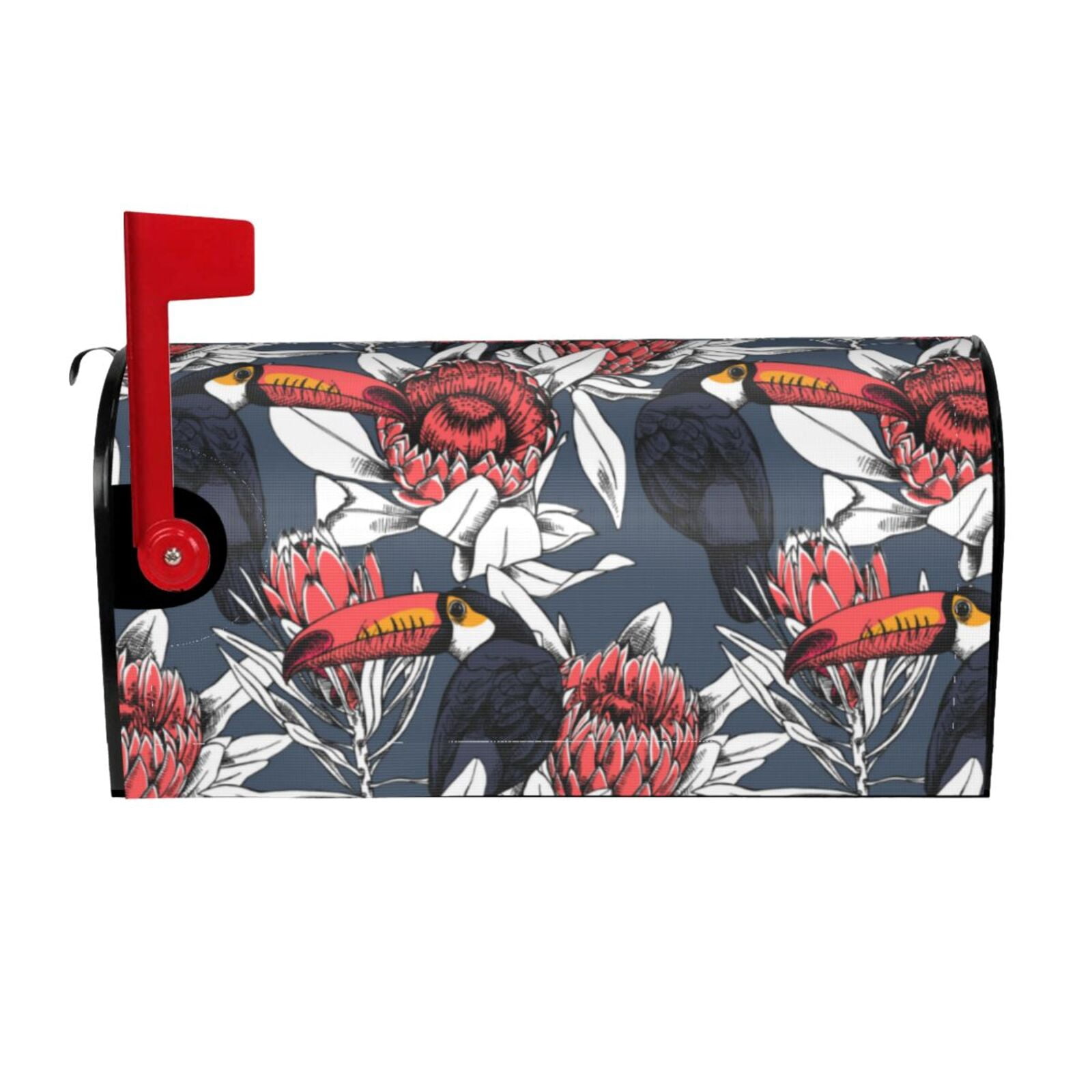 Mailbox Covers Magnetic Standard Size - Cartoon Cute Toucan Bird Flower ...