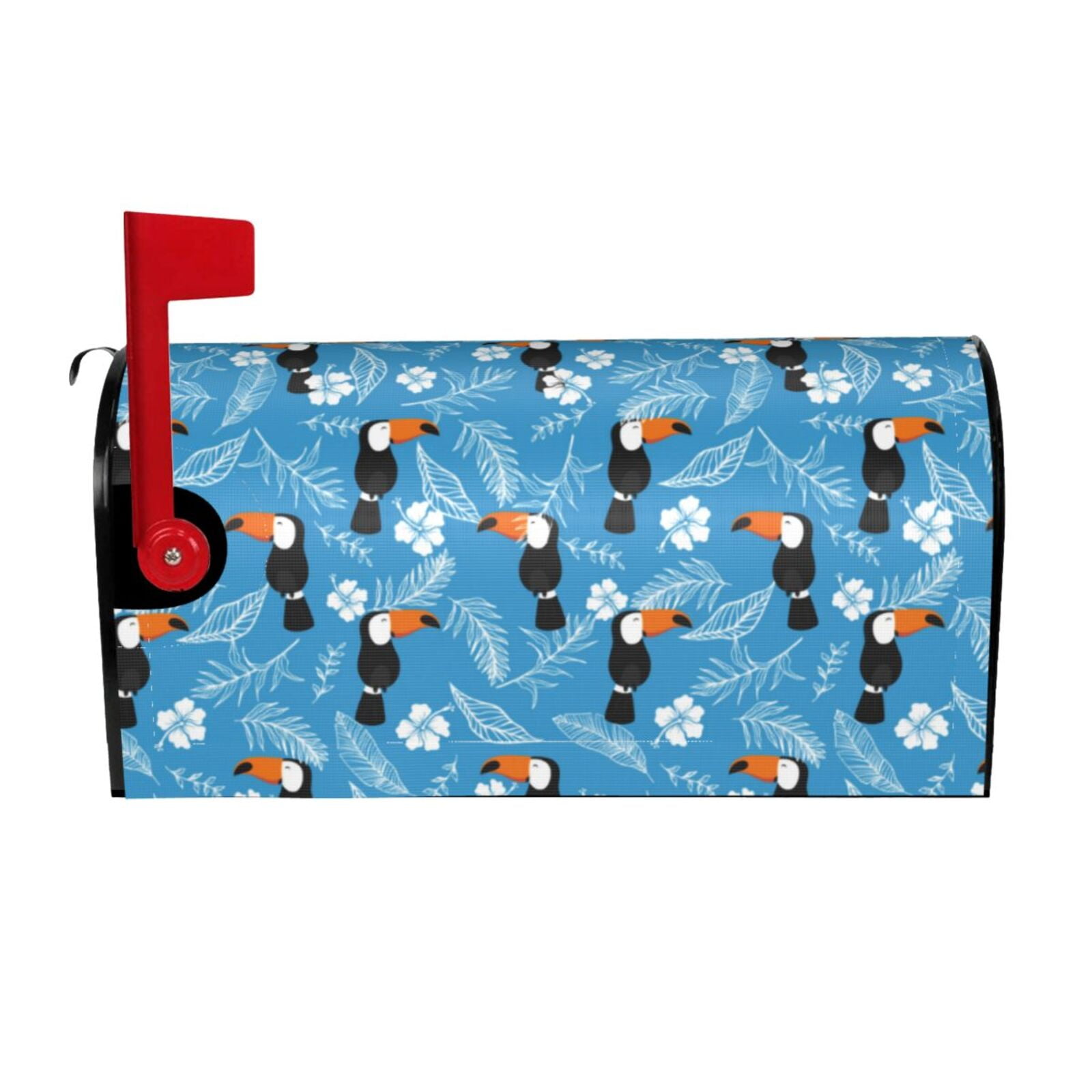 Mailbox Covers Magnetic Standard Size - Cartoon Cute Toucan Leaves Blue ...