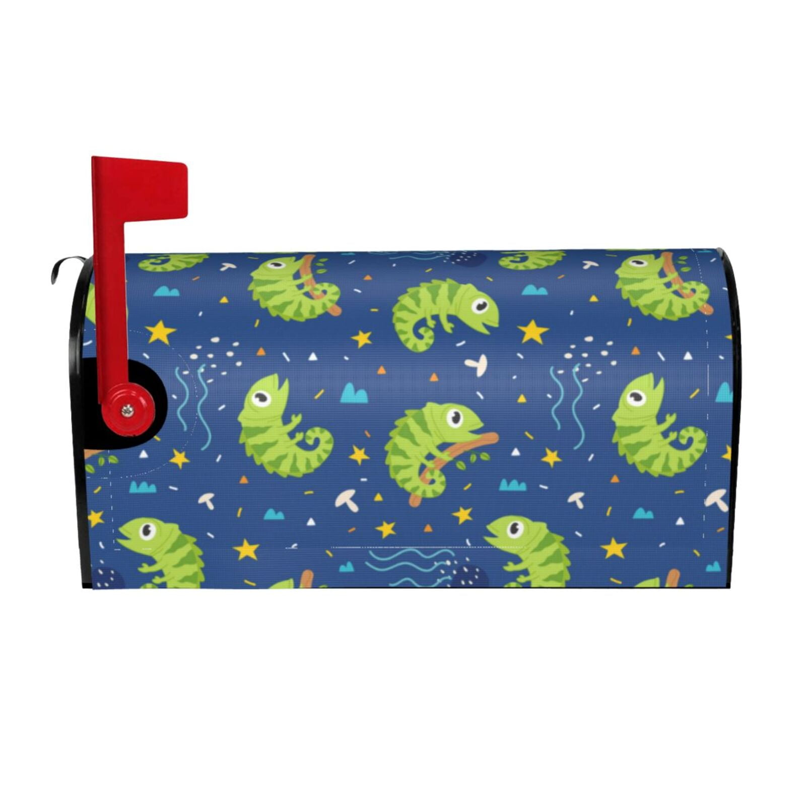 Mailbox Covers Magnetic Standard Size - Cartoon Funny Chameleon Lizard ...