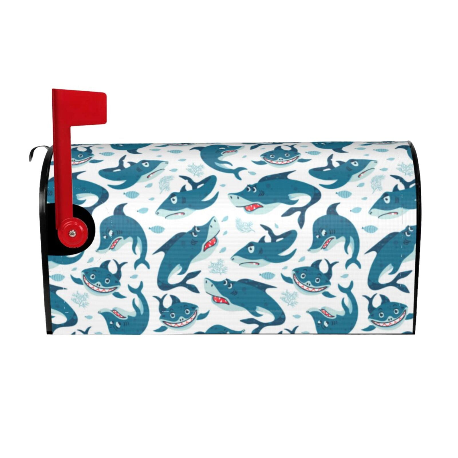 Mailbox Covers Magnetic Standard Size - Cartoon Funny Cute Shark_A ...