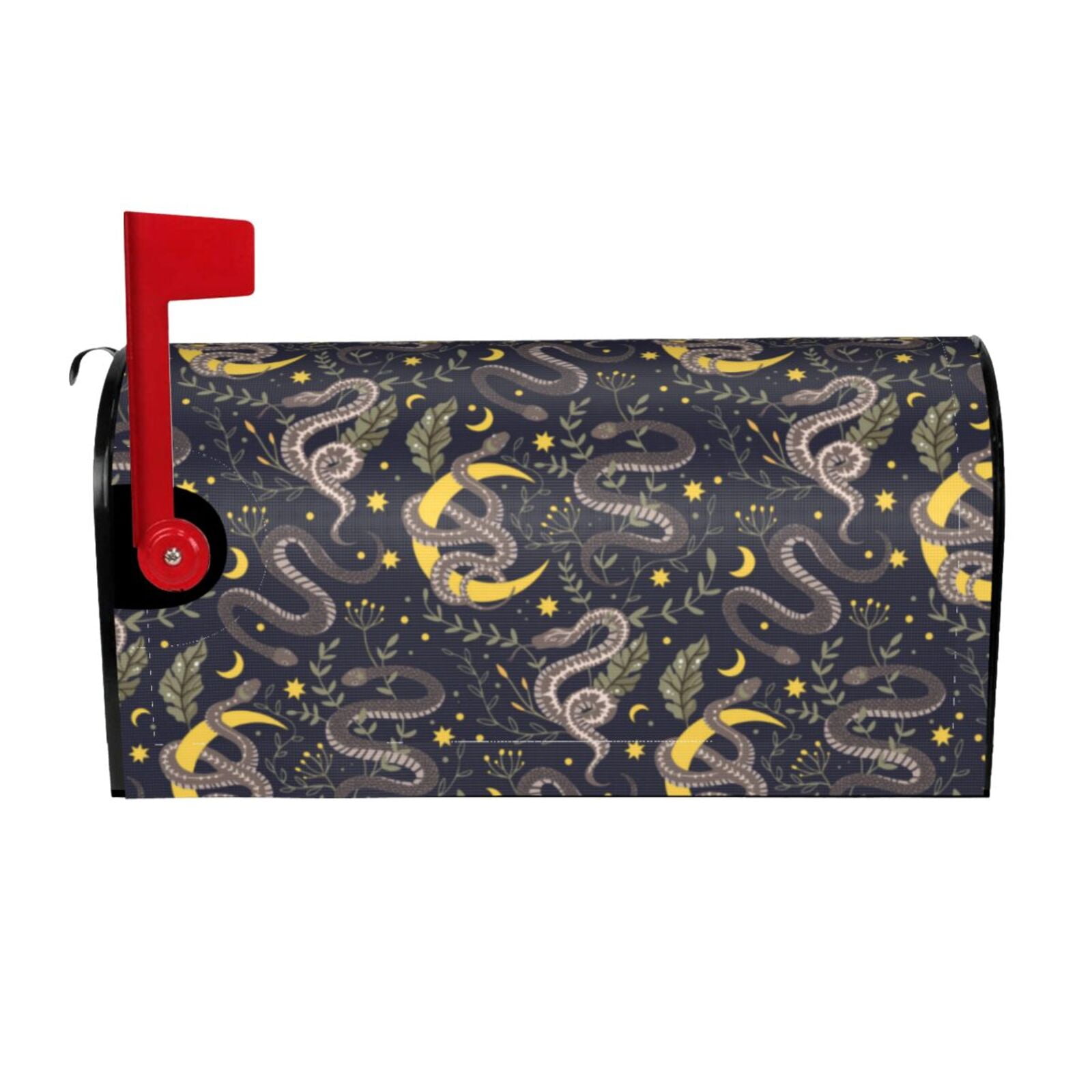 Mailbox Covers Magnetic Standard Size - Cartoon Funny Snake Moon Leaf ...