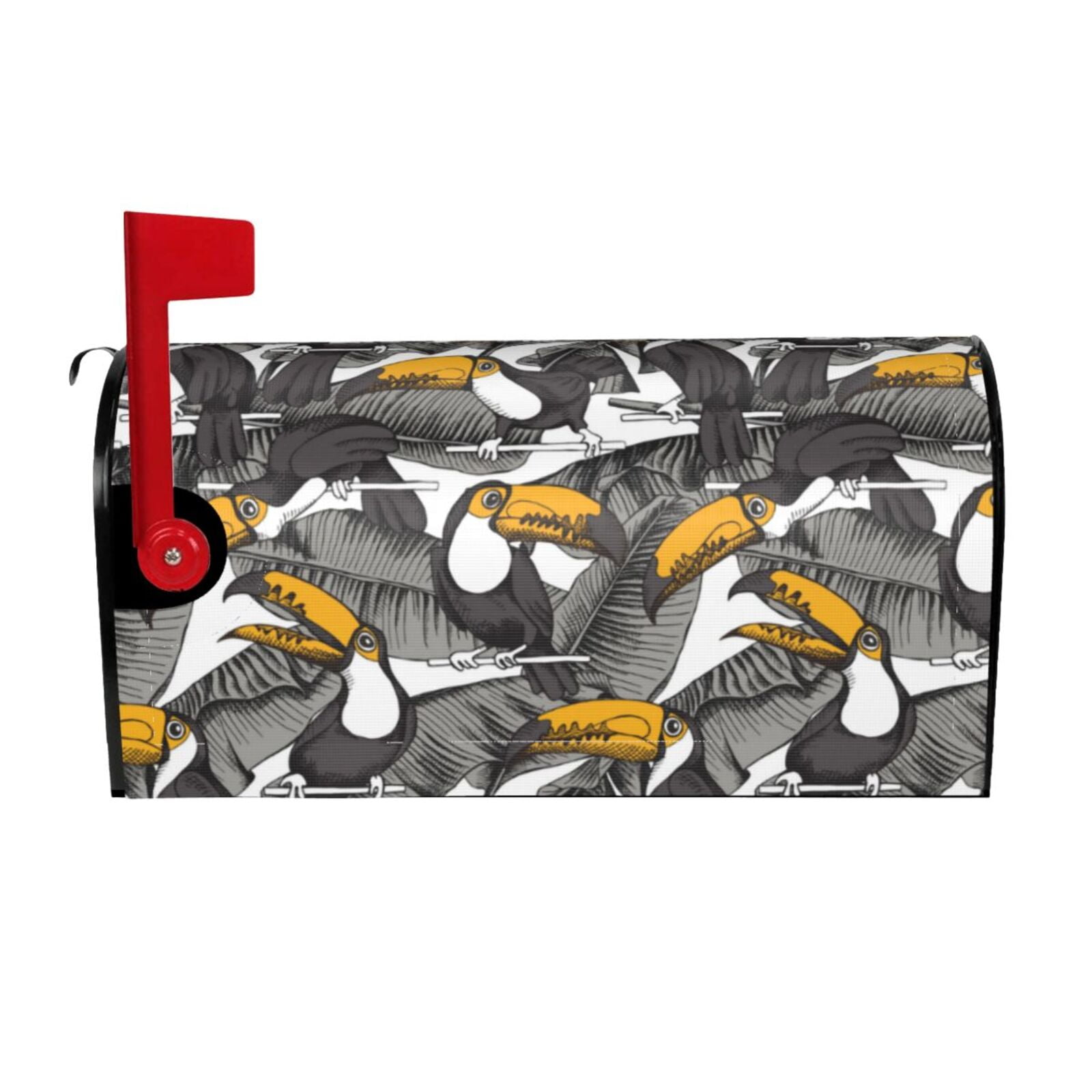 Mailbox Covers Magnetic Standard Size - Cartoon Funny Toucan Bird Plant ...