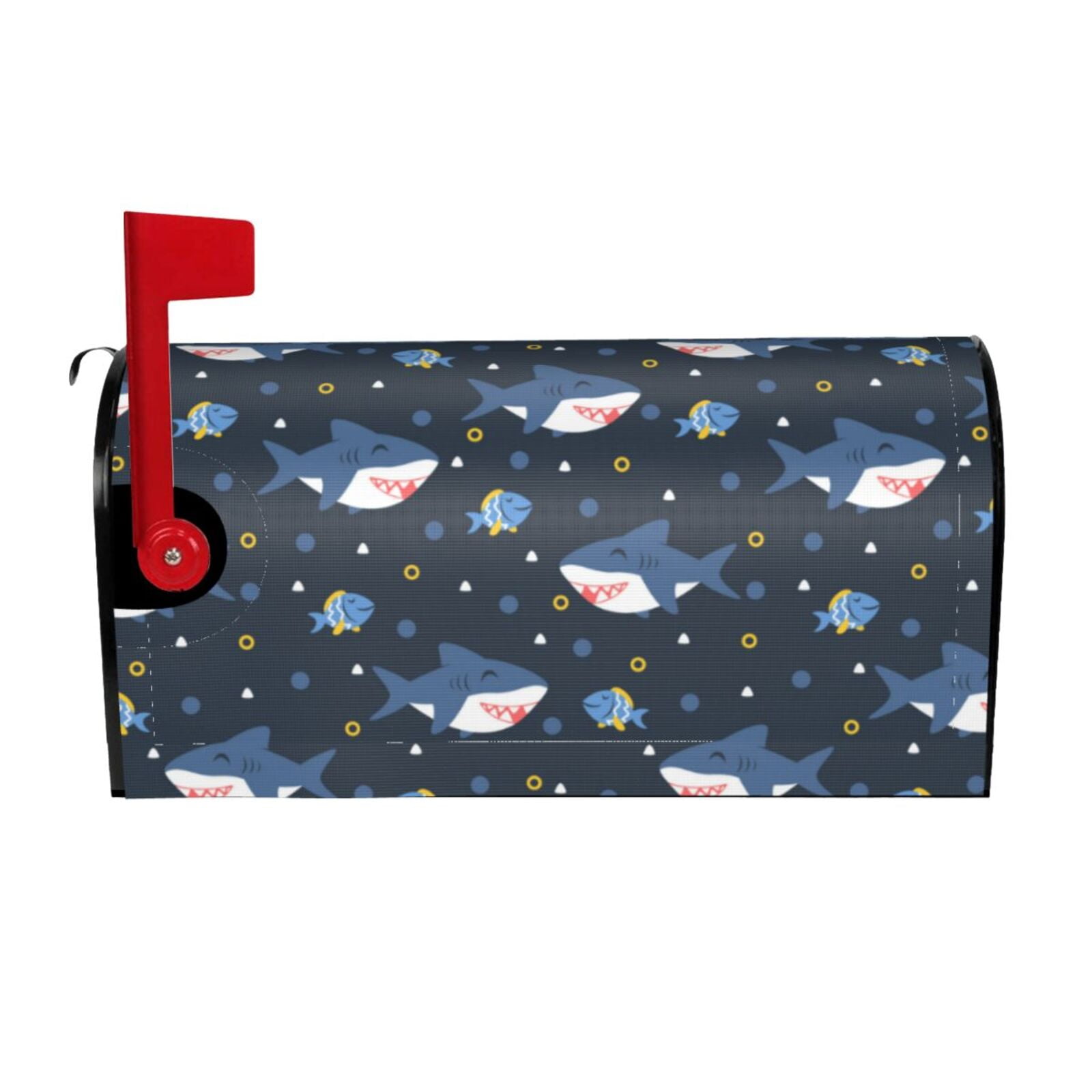 Mailbox Covers Magnetic Standard Size - Cartoon Happy Cute Shark ...