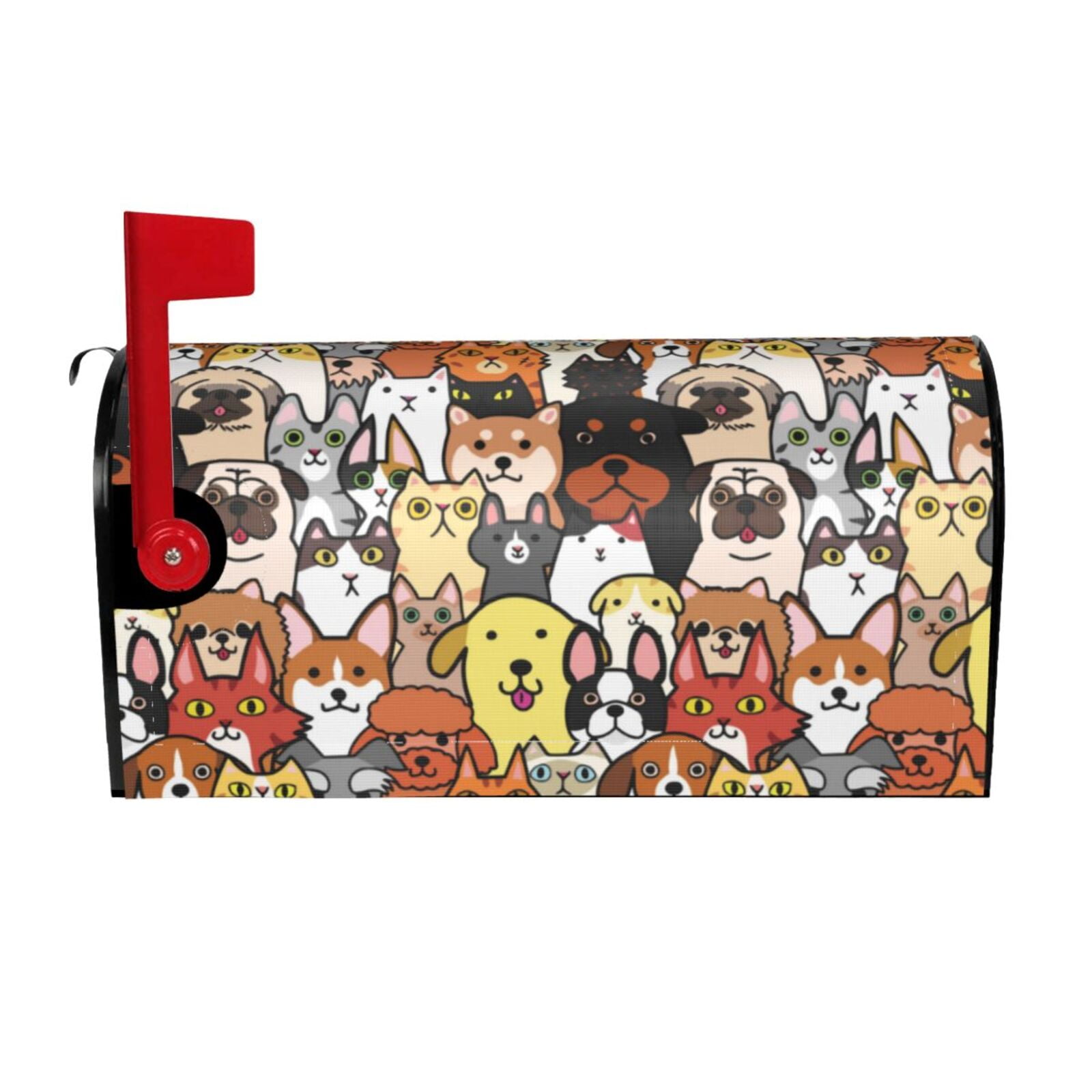 Mailbox Covers Magnetic Standard Size - Cats & Dogs Group Waterproof ...
