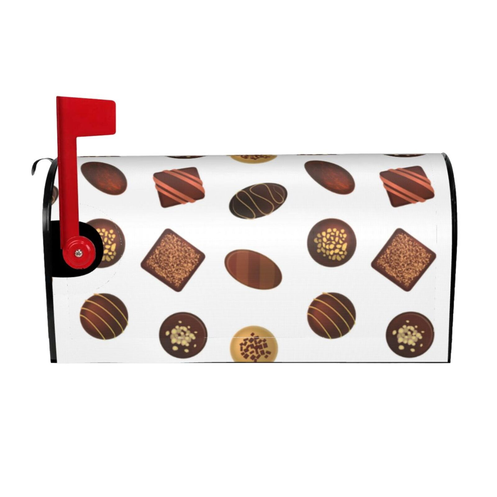 Mailbox Covers Magnetic Standard Size - Chocolate Print White ...