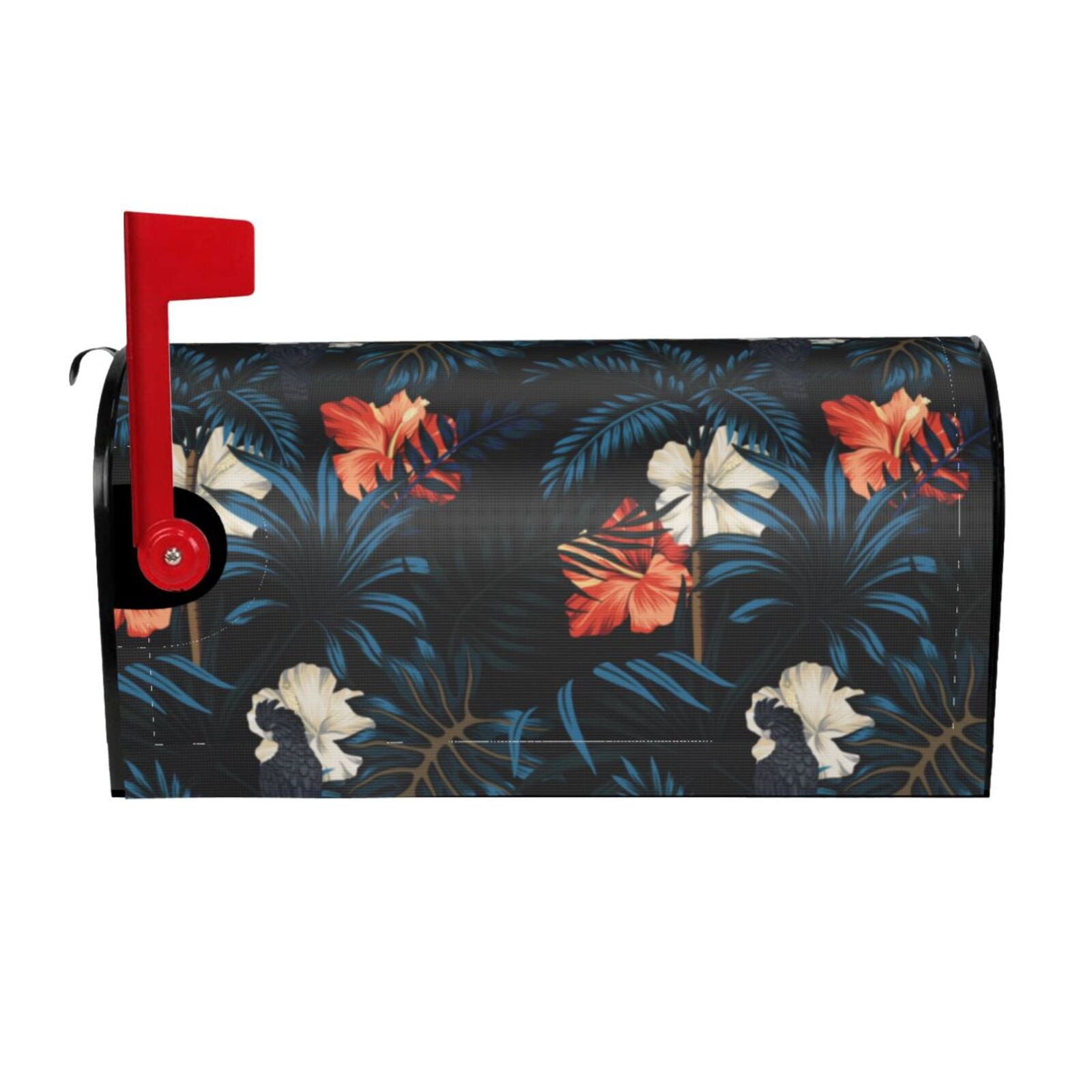 Mailbox Covers Magnetic Standard Size - Classic Black Parrot Plant ...