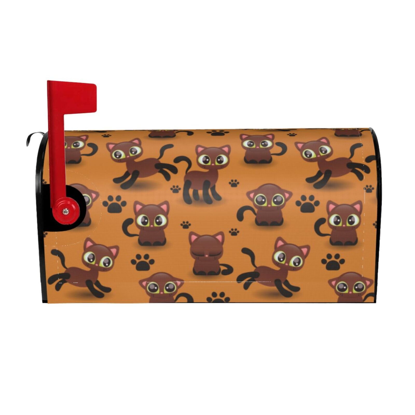 Mailbox Covers Magnetic Standard Size - Classic Brown Cute Cat ...