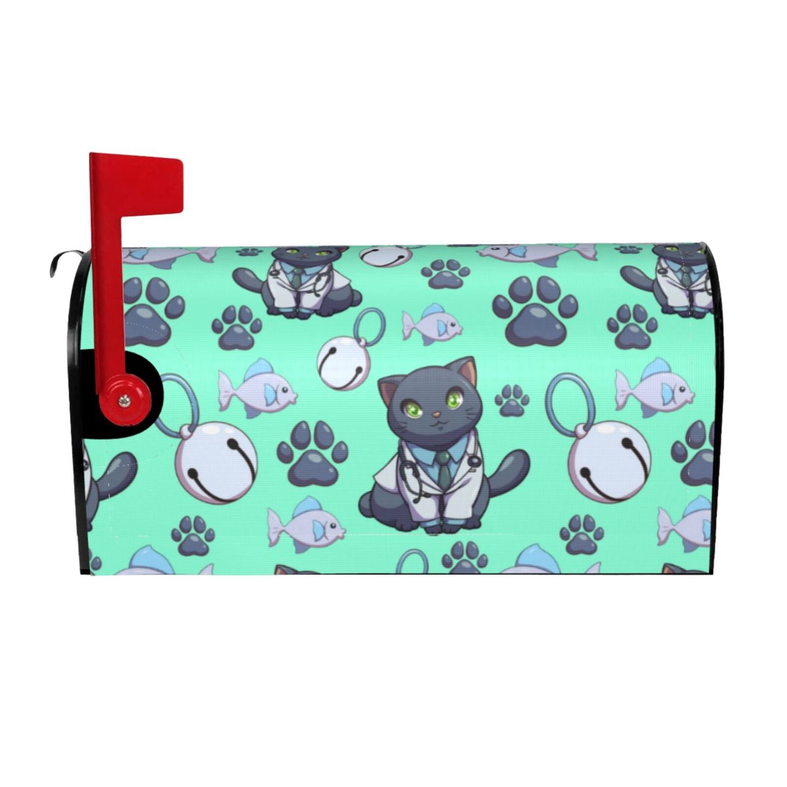 Mailbox Covers Magnetic Standard Size - Classic Katong Cat Fish Green ...