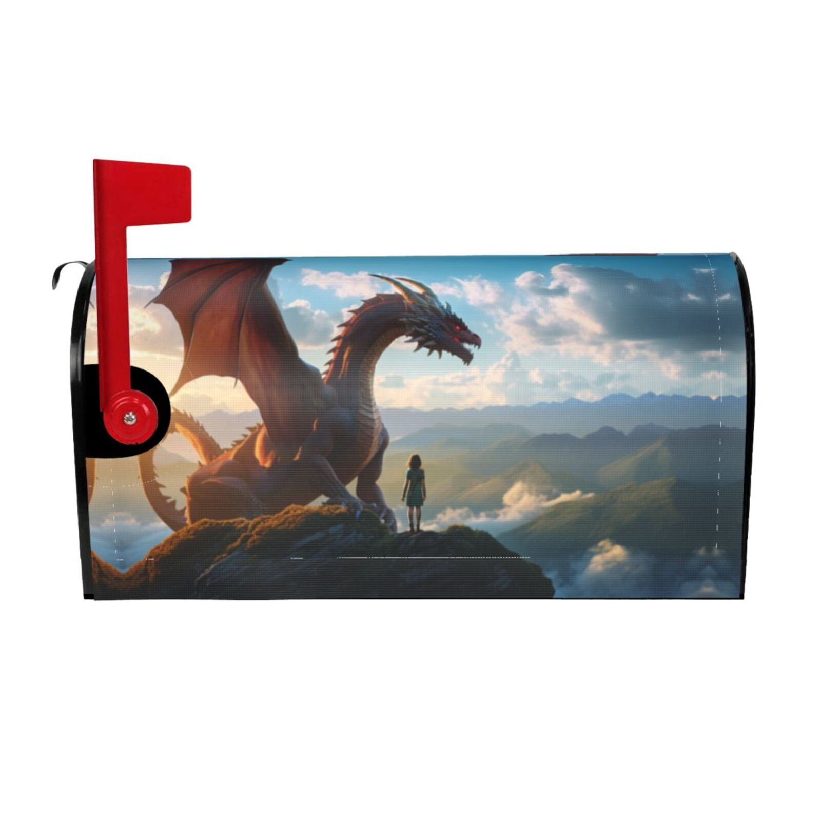 Mailbox Covers Magnetic Standard Size - Clear Sky Mountain Red Dragon ...