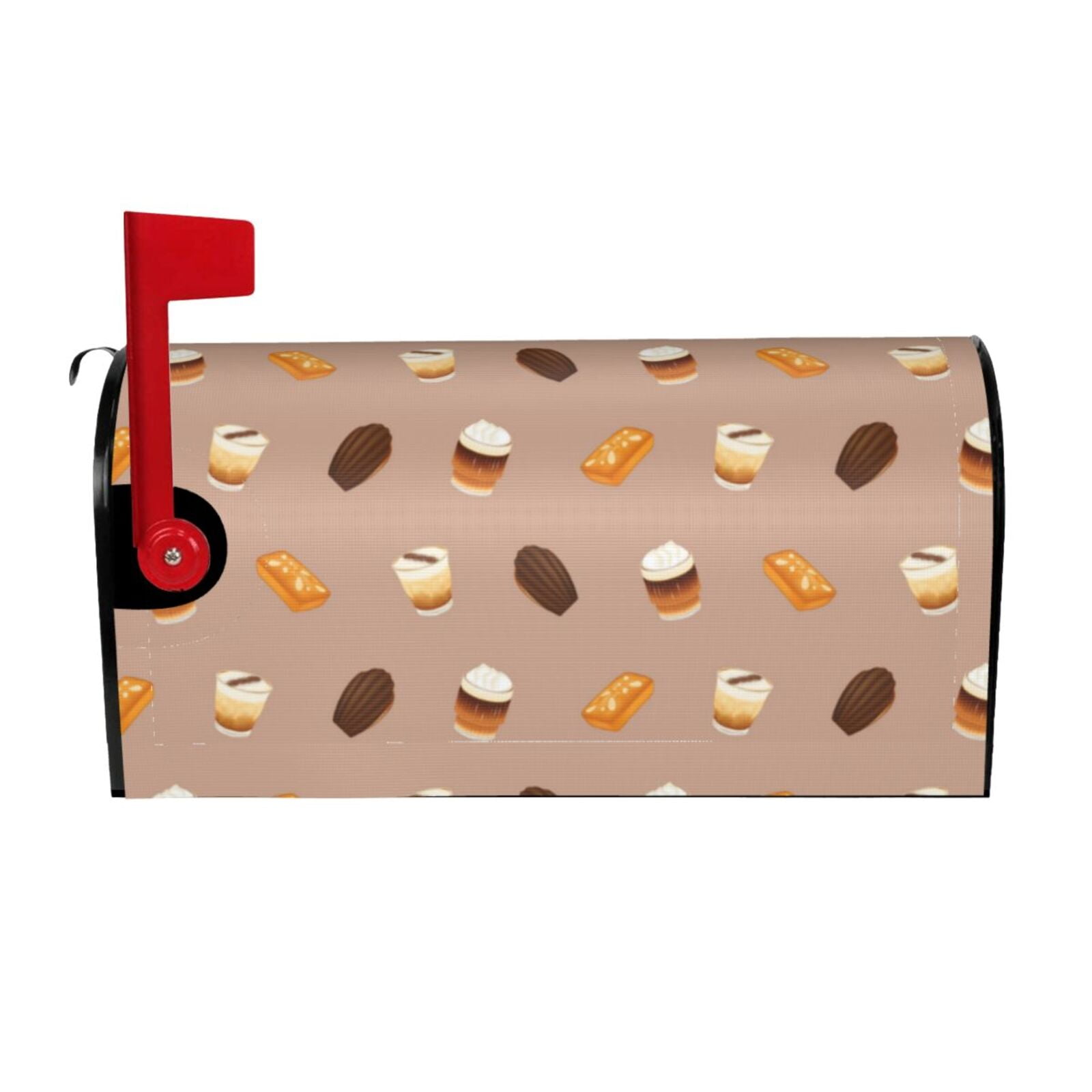 Mailbox Covers Magnetic Standard Size - Coffee Biscuit Chocolate Print ...