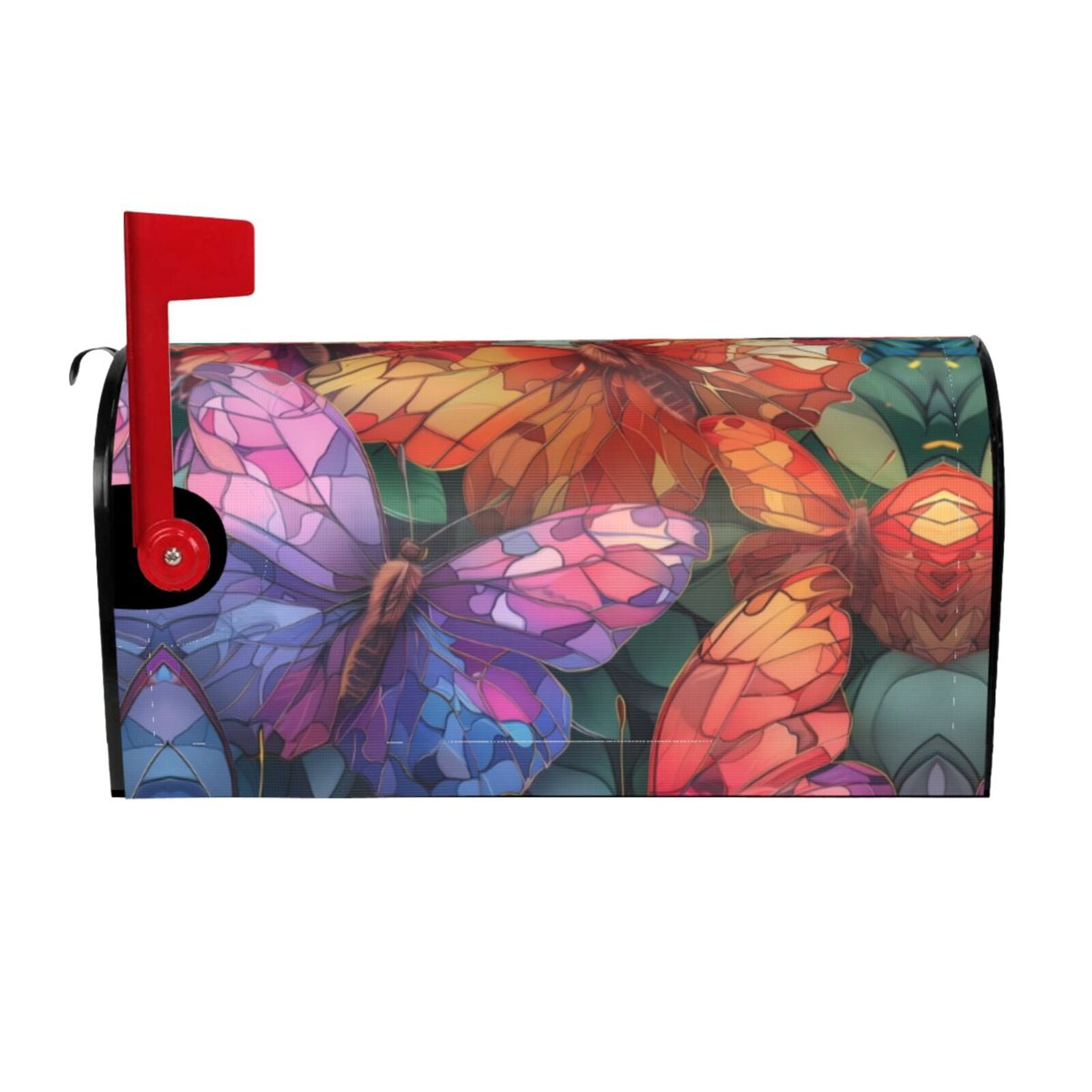 Mailbox Covers Magnetic Standard Size - Colorful Butterfly Cluster ...