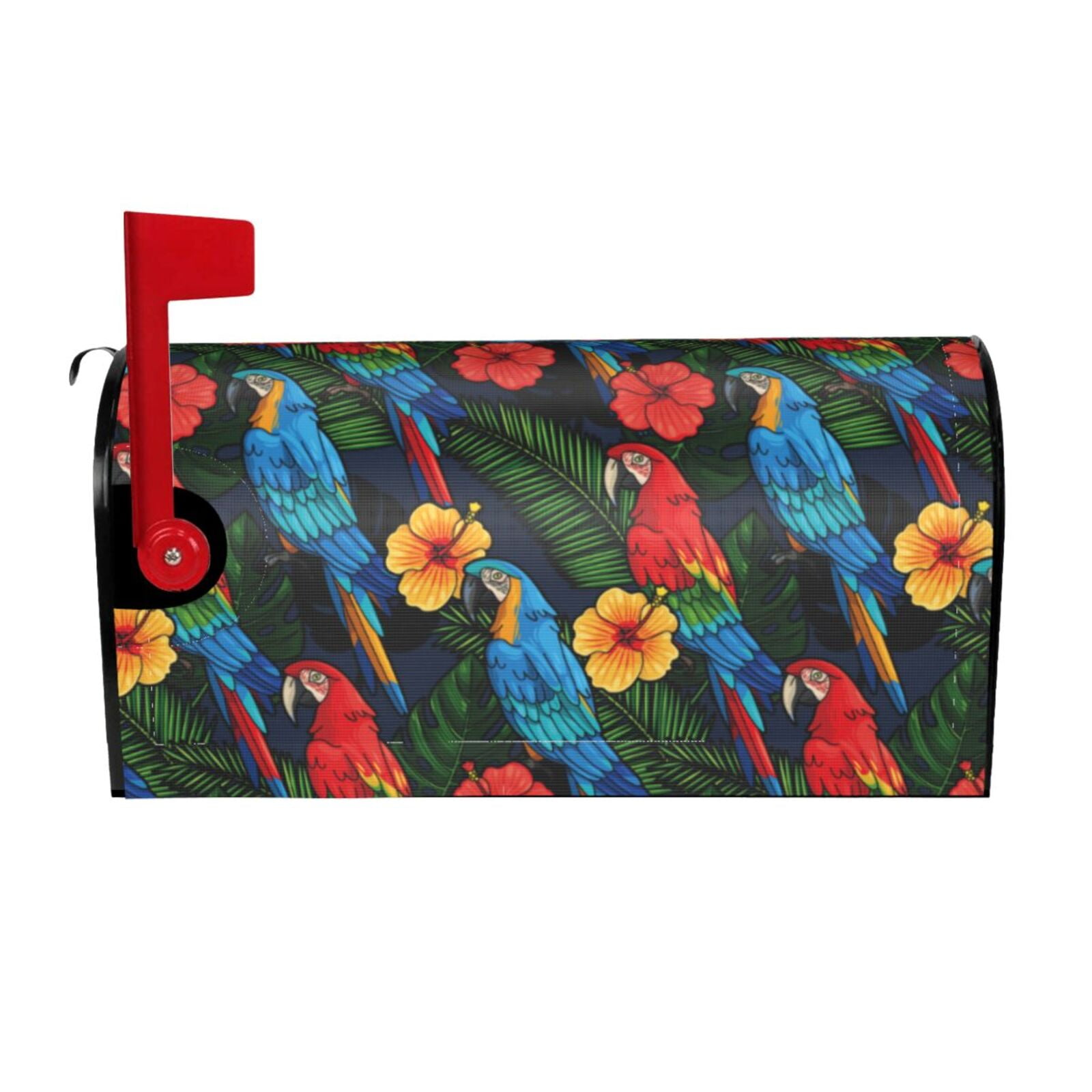 Mailbox Covers Magnetic Standard Size - Colorful Cartoon Parrot Leaves ...