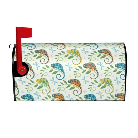 Mailbox Covers Magnetic Standard Size - Colorful Cute Chameleon ...