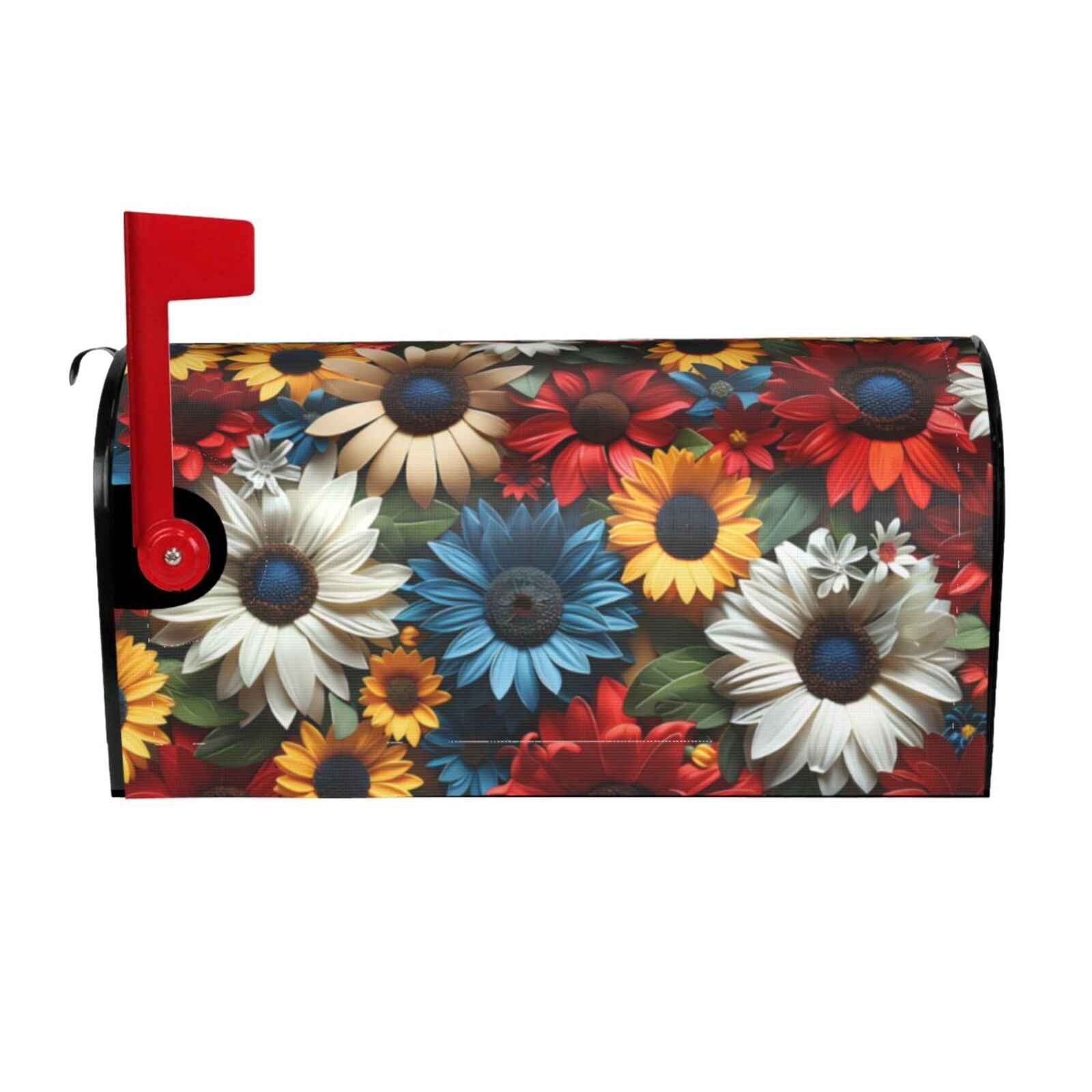 Mailbox Covers Magnetic Standard Size - Colorful Fabric Sunflowers ...
