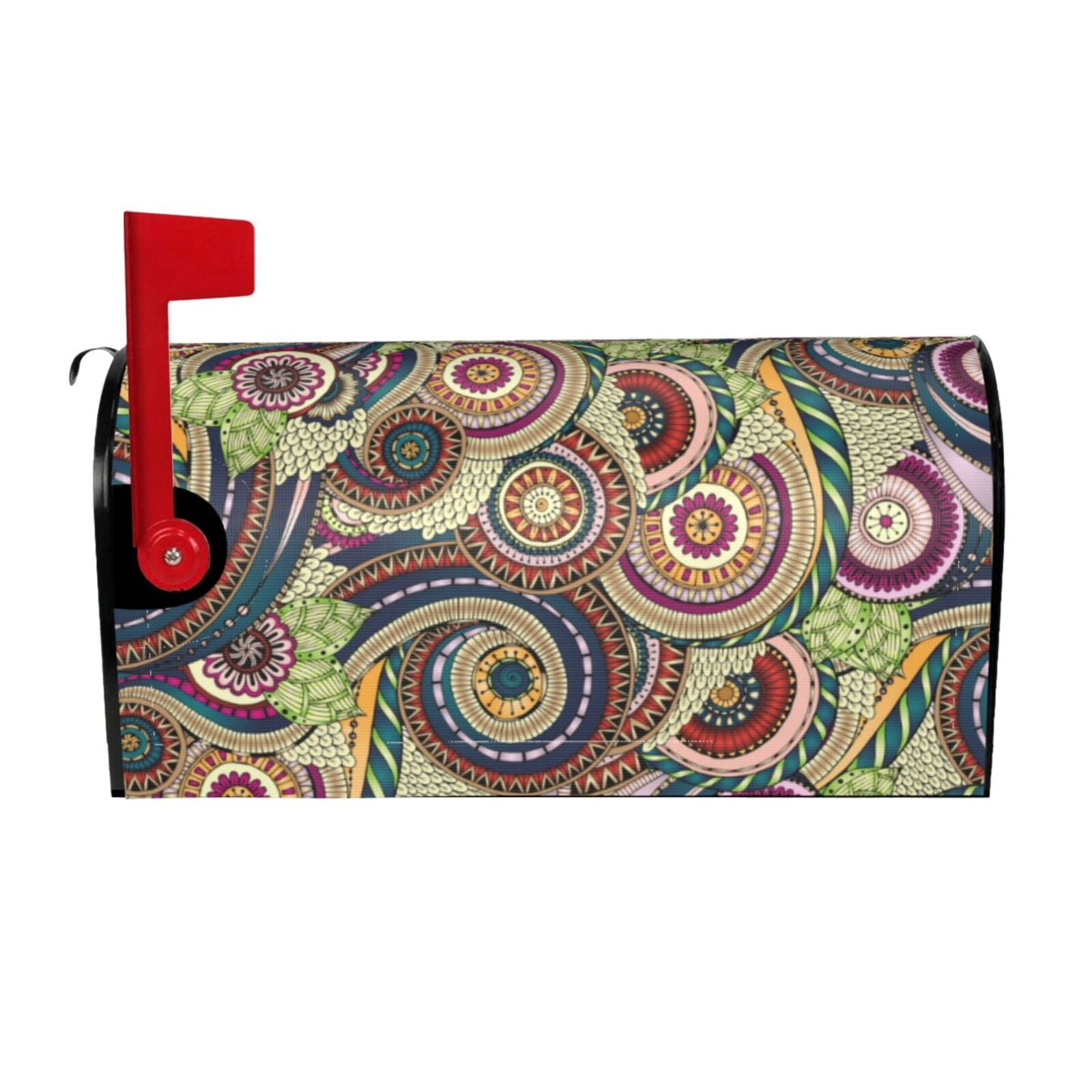 Mailbox Covers Magnetic Standard Size - Colorful Mandala Spiral Pattern ...