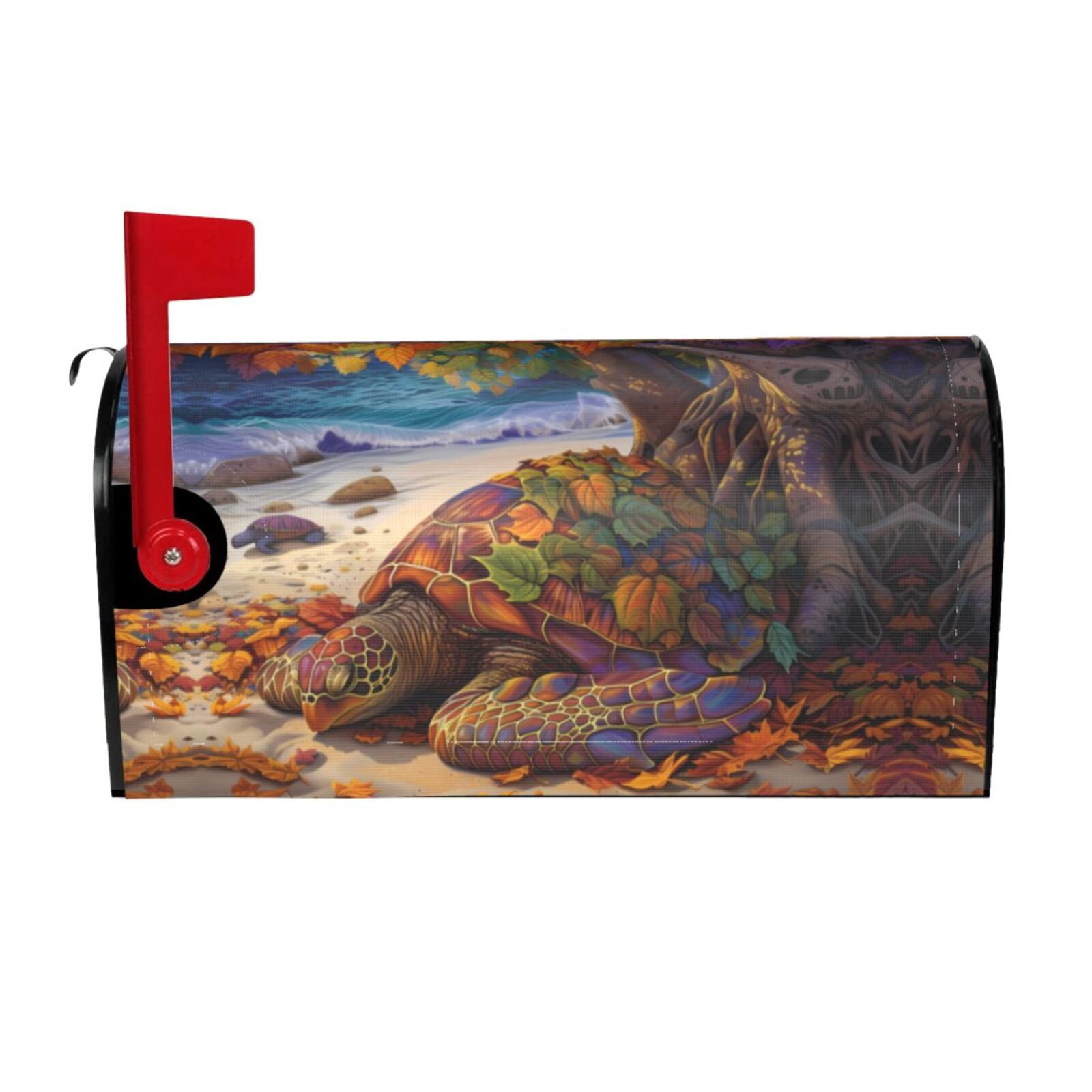 Mailbox Covers Magnetic Standard Size - Colorful Maple Leaf Beach ...