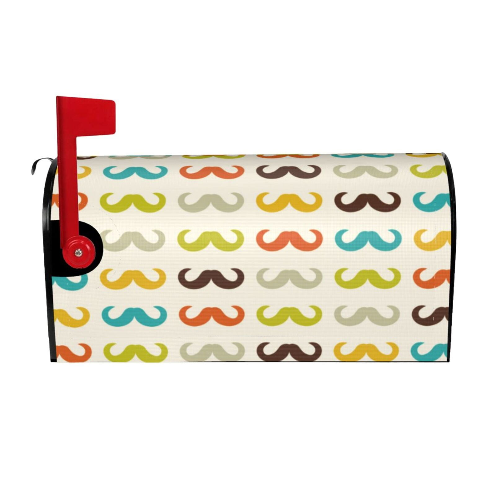 Mailbox Covers Magnetic Standard Size - Colorful Mustache Waterproof ...