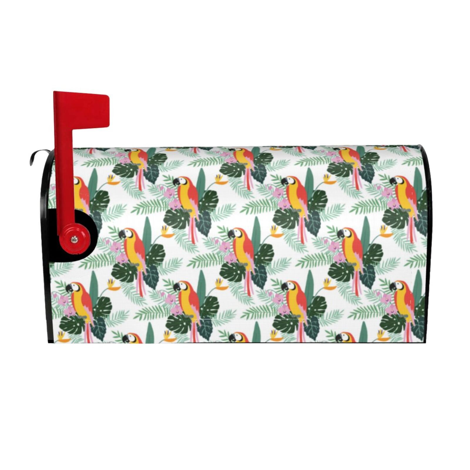 Mailbox Covers Magnetic Standard Size - Colorful Parrot Flower Palm ...