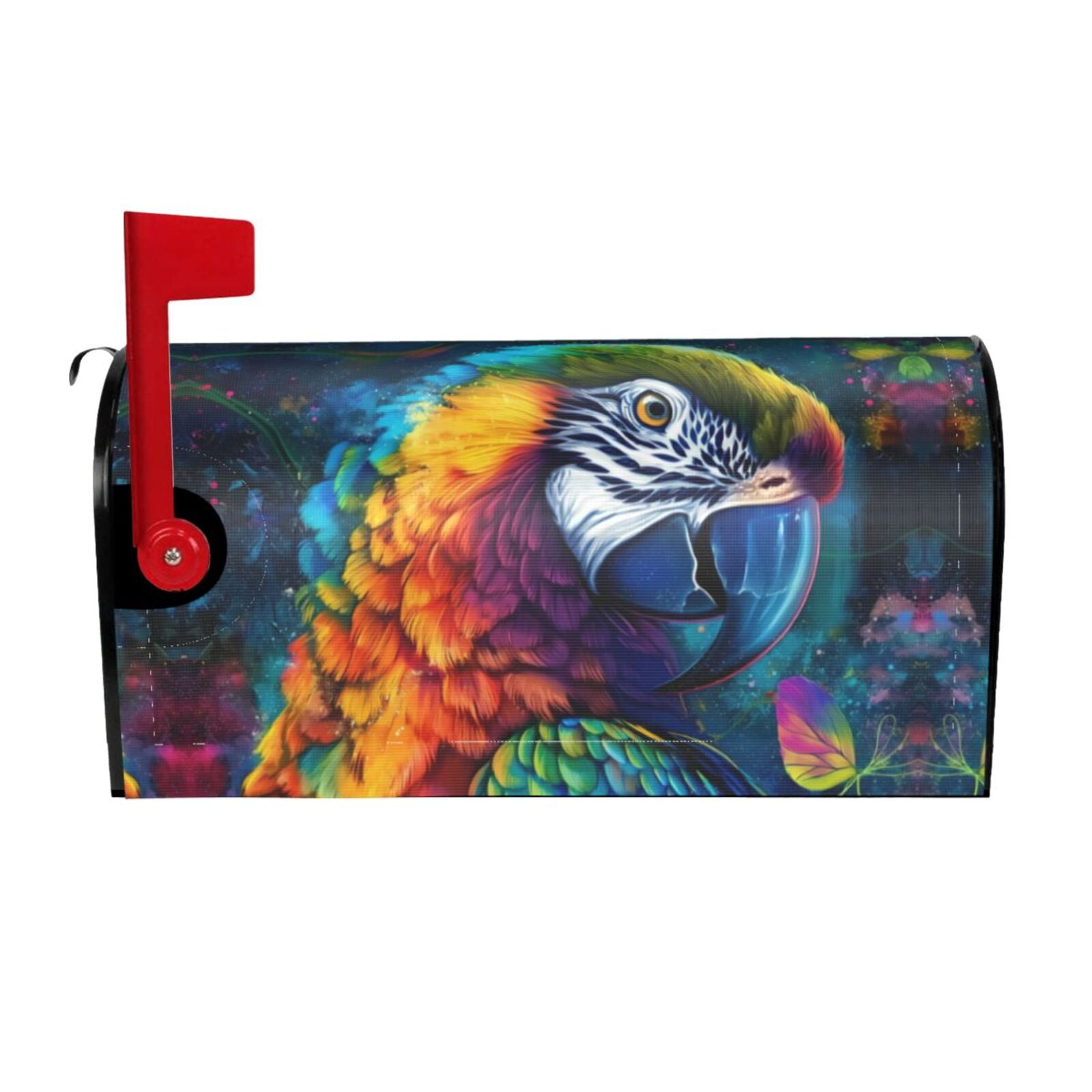 Mailbox Covers Magnetic Standard Size - Colorful Parrot Jungle Dream ...