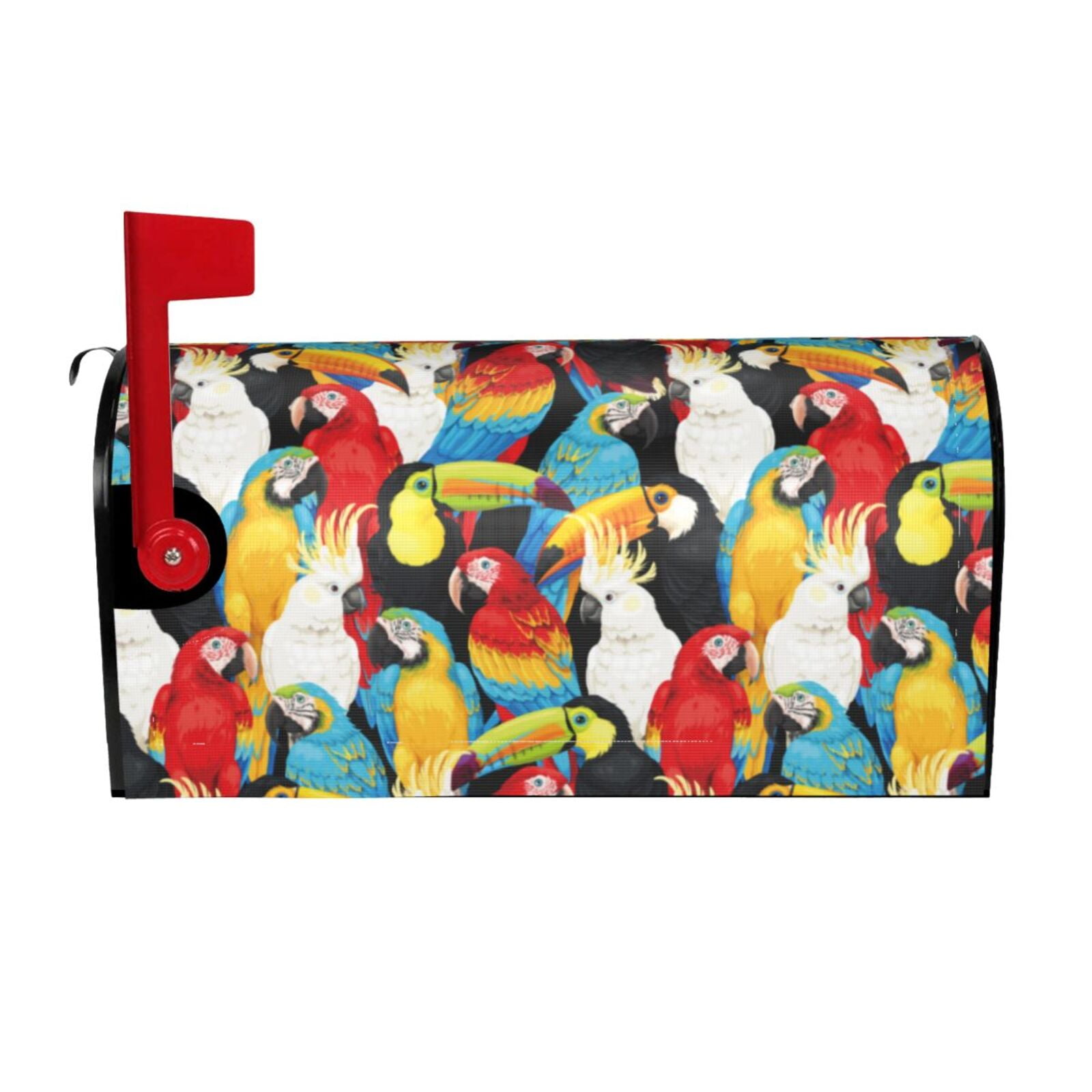 Mailbox Covers Magnetic Standard Size - Colorful Parrot Toucan Cockatoo ...