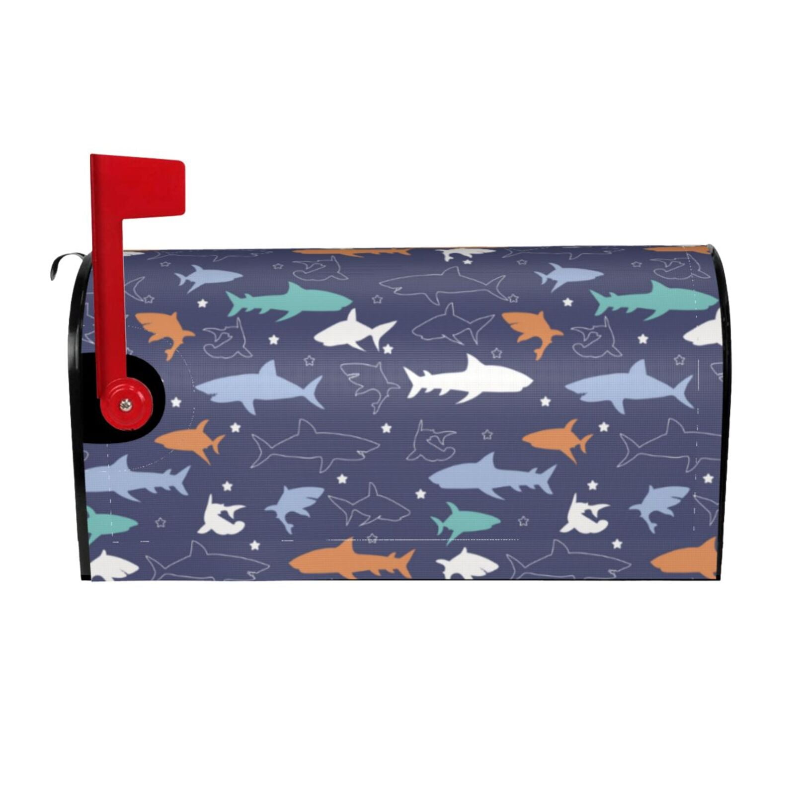 Mailbox Covers Magnetic Standard Size - Colorful Shark cartoon ...