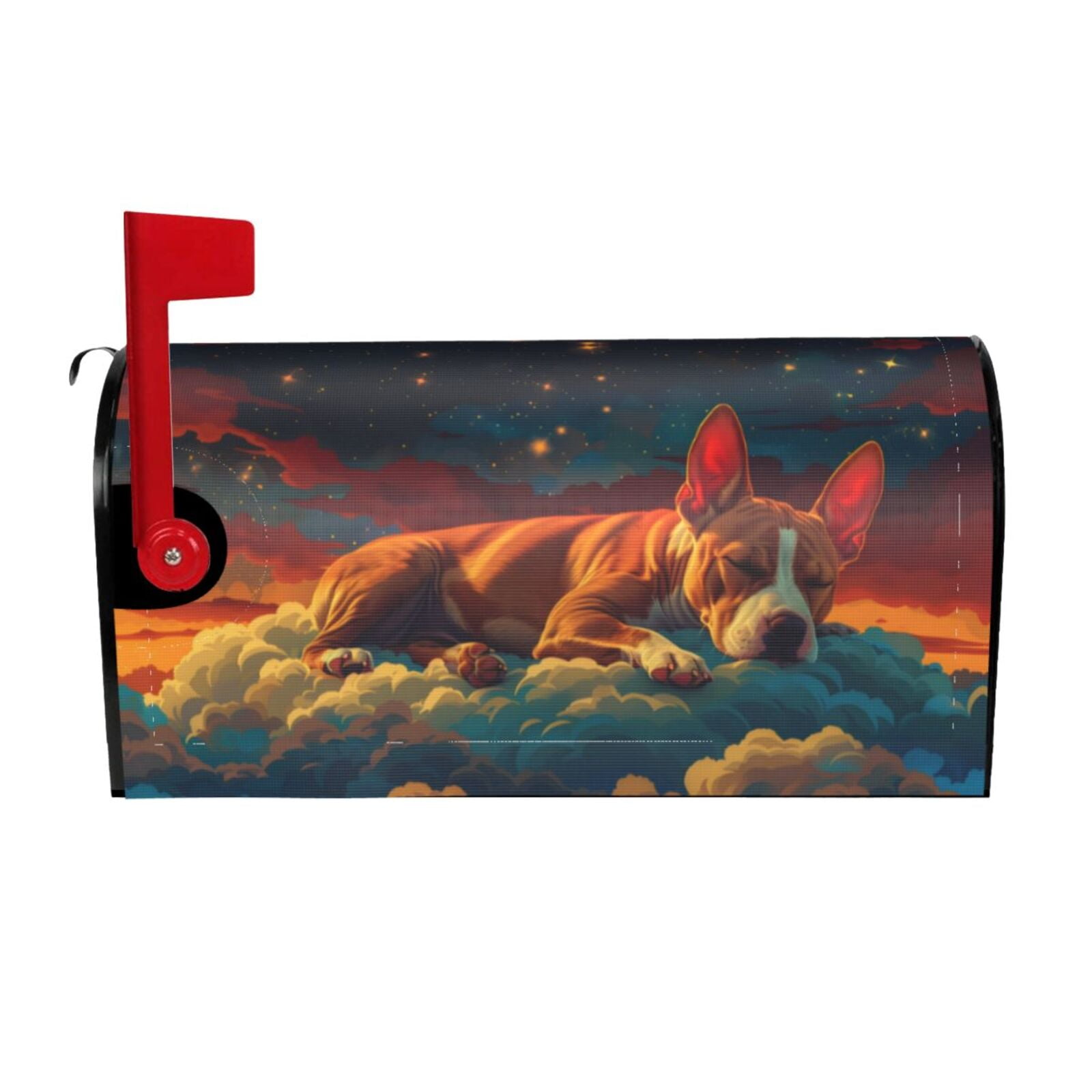 Mailbox Covers Magnetic Standard Size - Colorful Starry Sky Sleep Dog ...