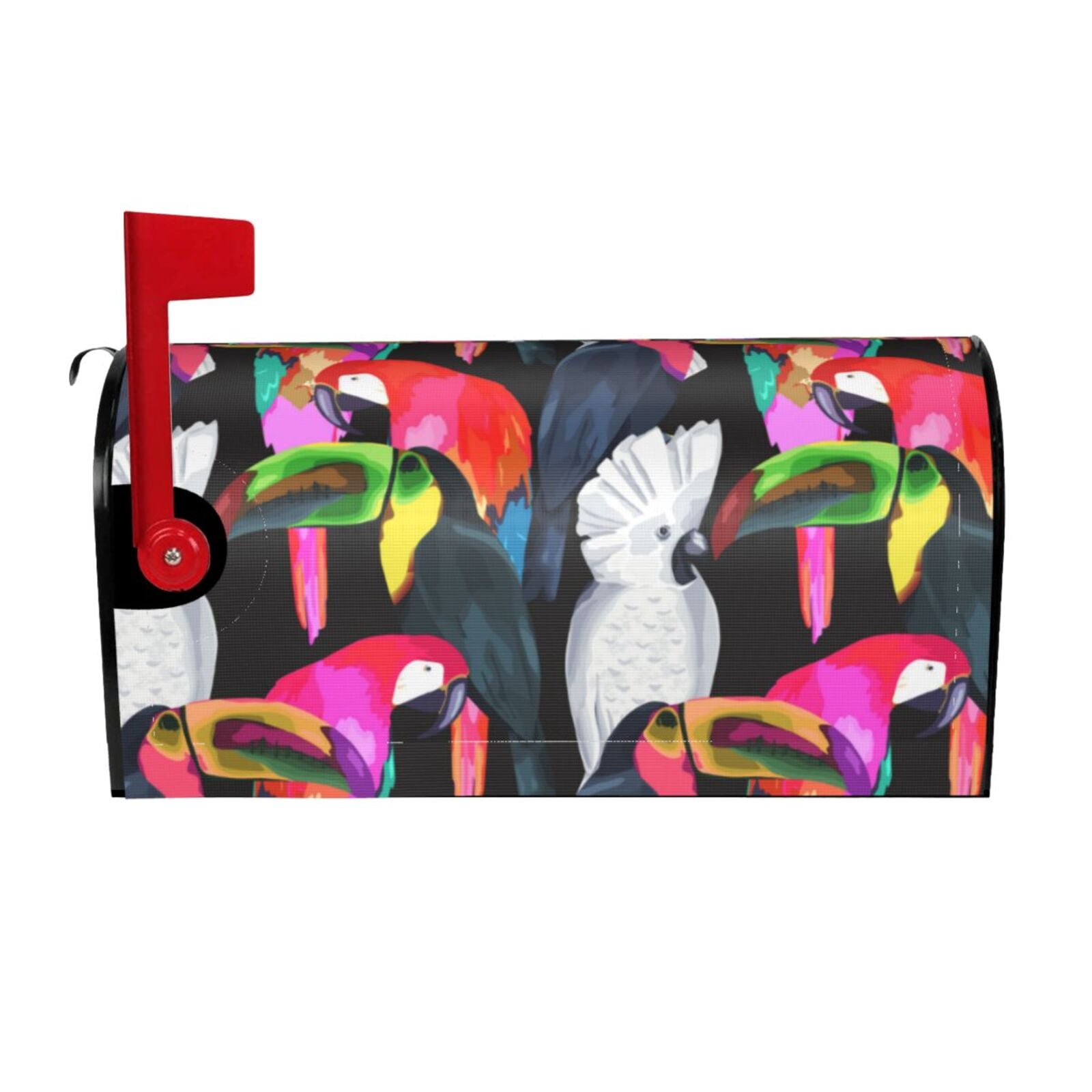 Mailbox Covers Magnetic Standard Size - Colorful Toucan Cockatoo Parrot ...