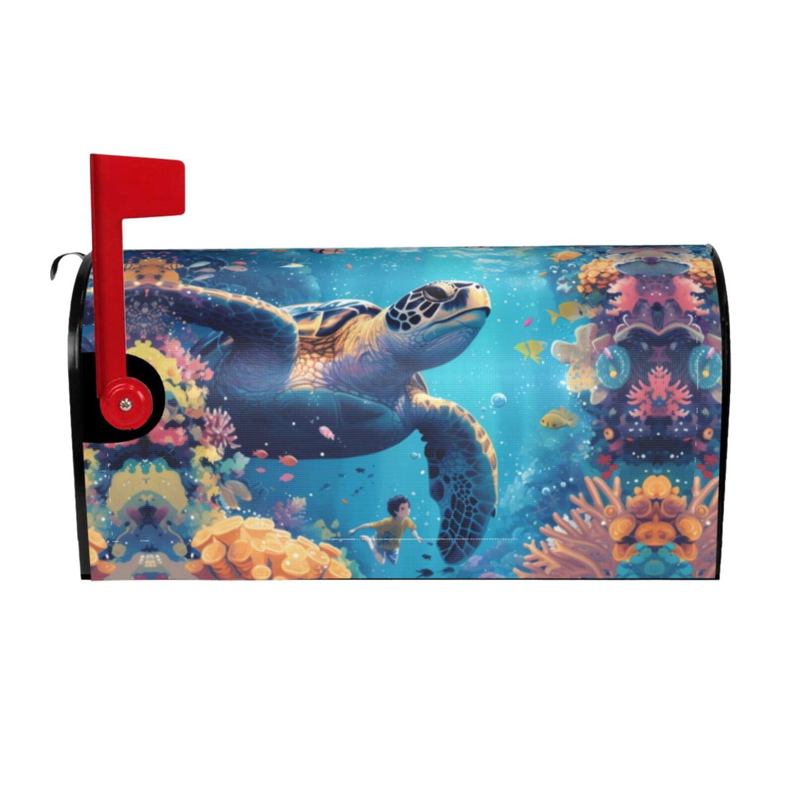 Mailbox Covers Magnetic Standard Size - Colorful Underwater Plant ...
