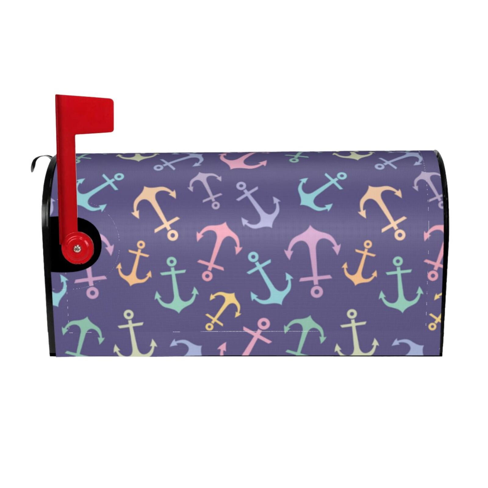 Mailbox Covers Magnetic Standard Size - Colorful anchor purple cute ...