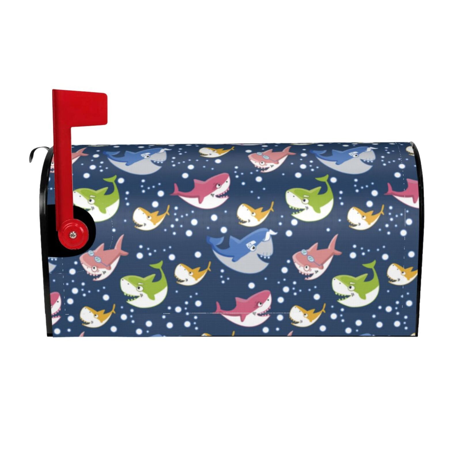 Mailbox Covers Magnetic Standard Size - Colorful cartoon shark ...