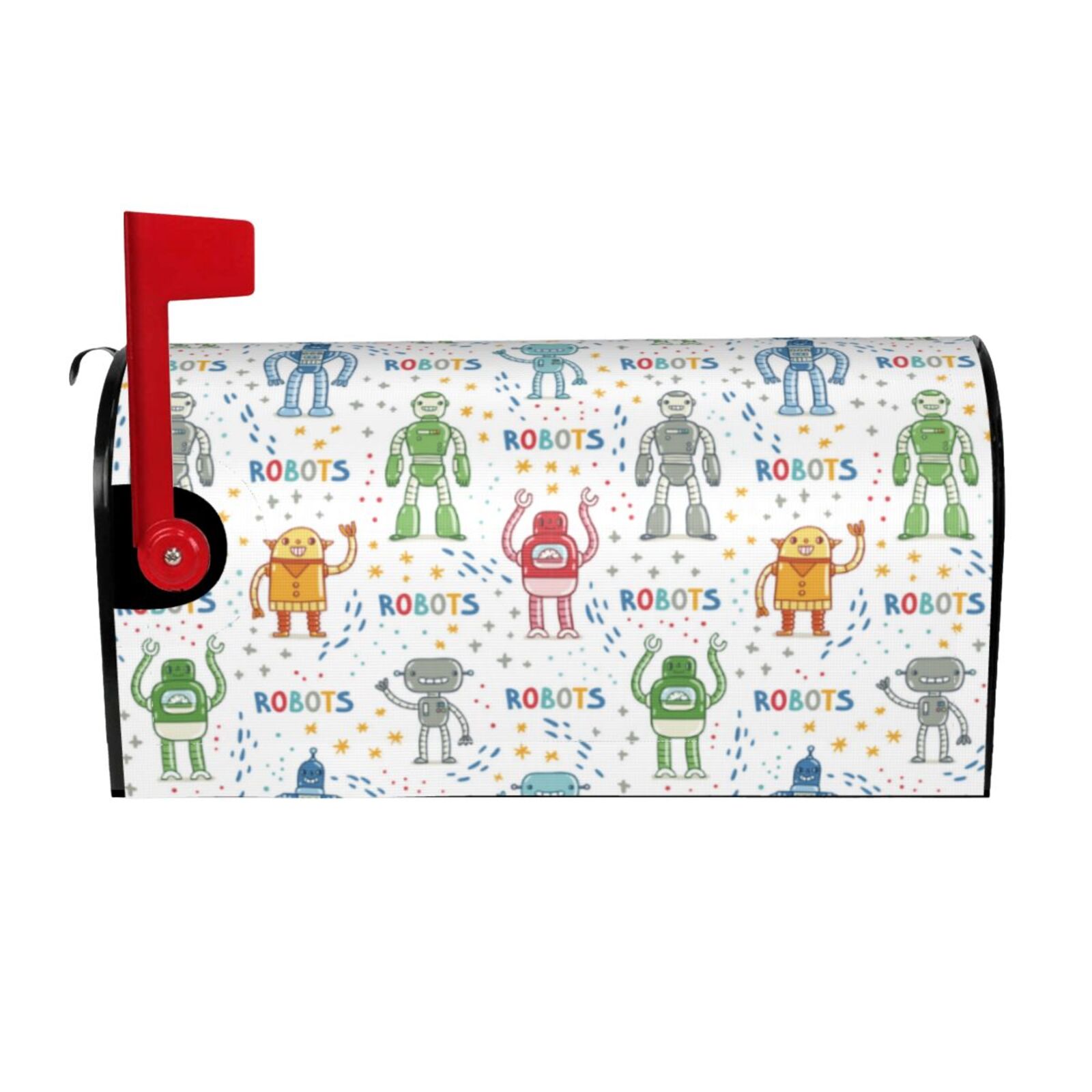 Mailbox Covers Magnetic Standard Size - Colorful robot Waterproof ...