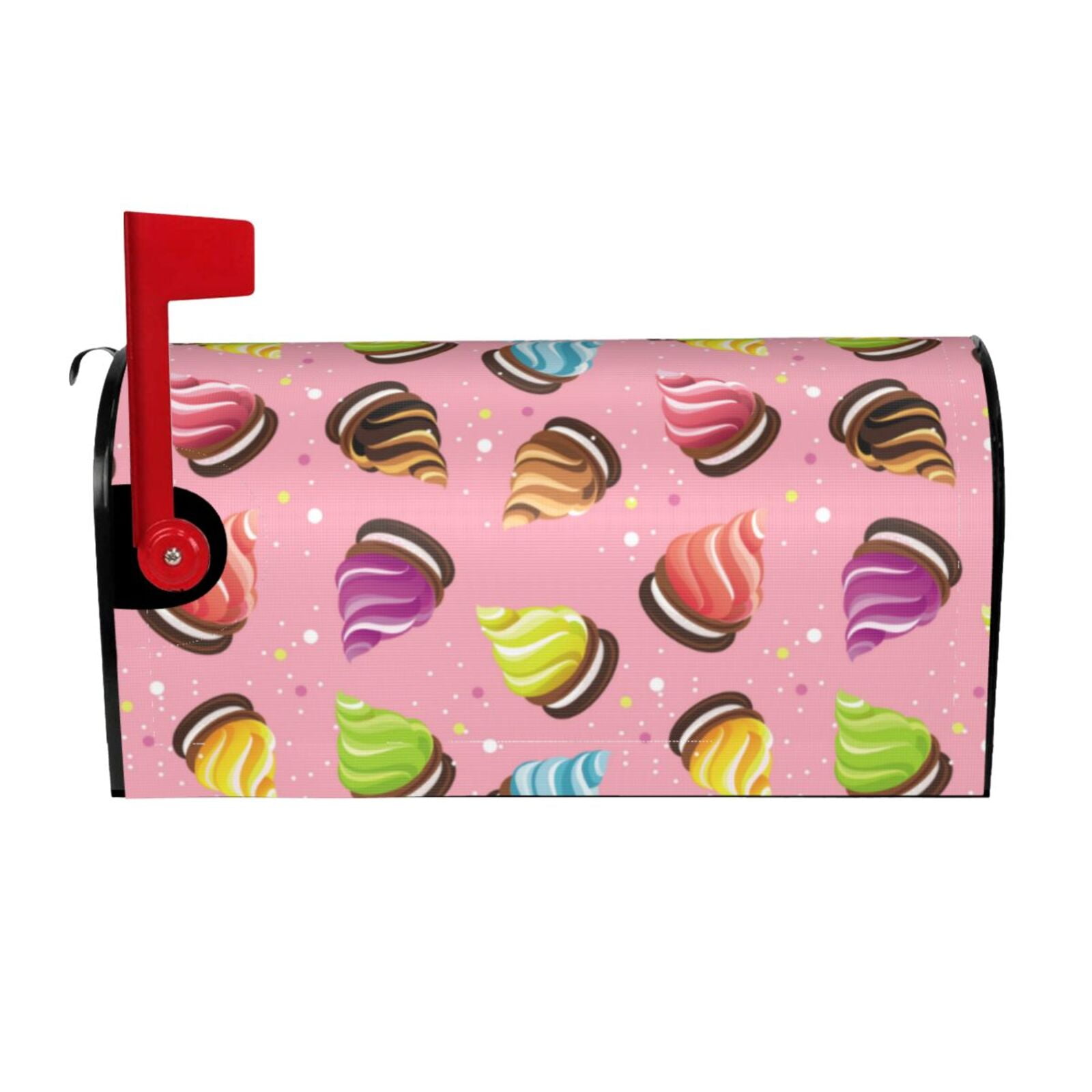 Mailbox Covers Magnetic Standard Size - Colourful Ice Cream Print Pink ...