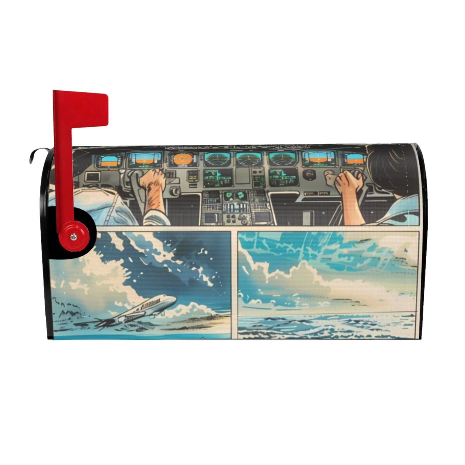 Mailbox Covers Magnetic Standard Size - Comic Airplane Cockpit ...