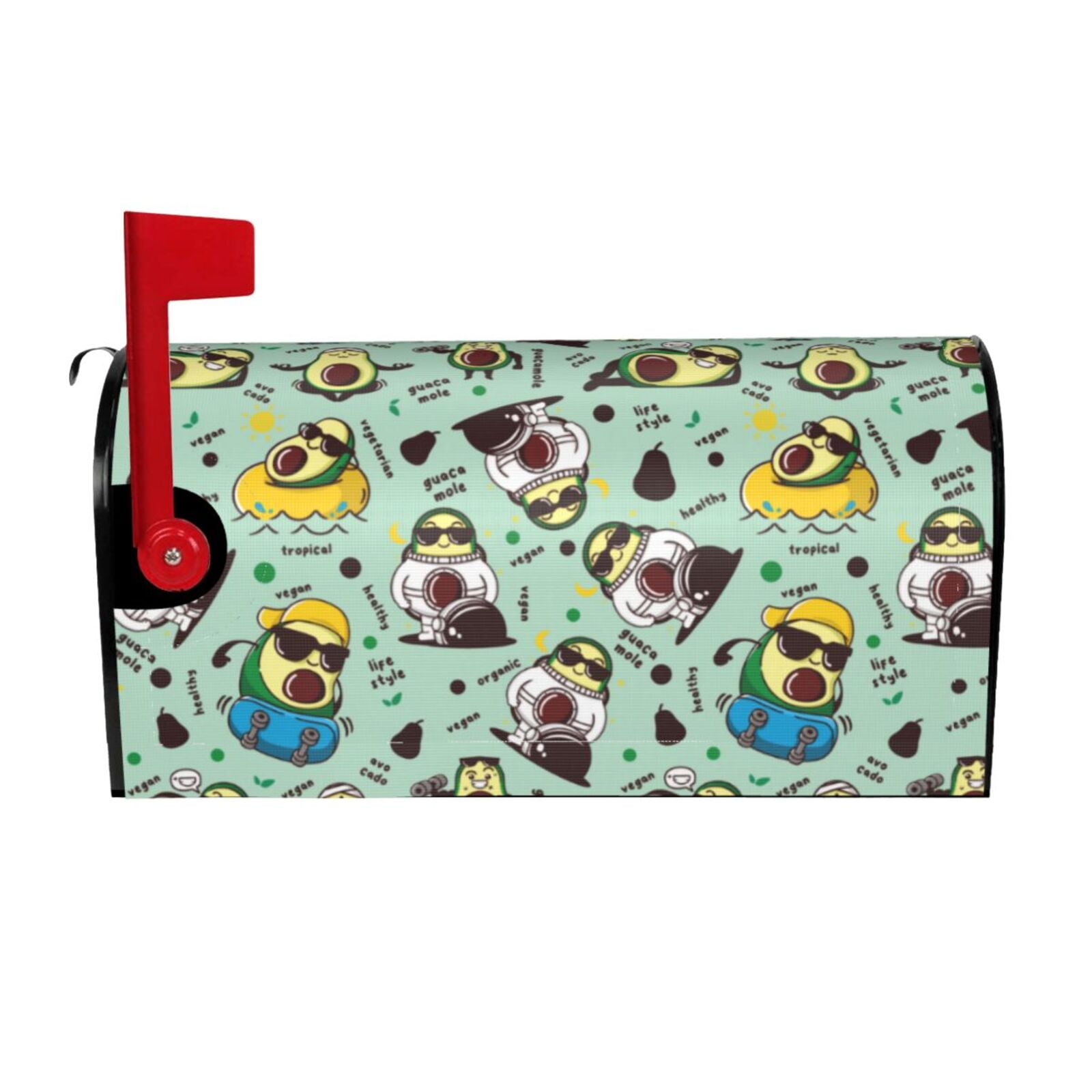 Mailbox Covers Magnetic Standard Size - Cool Avocado green Waterproof ...