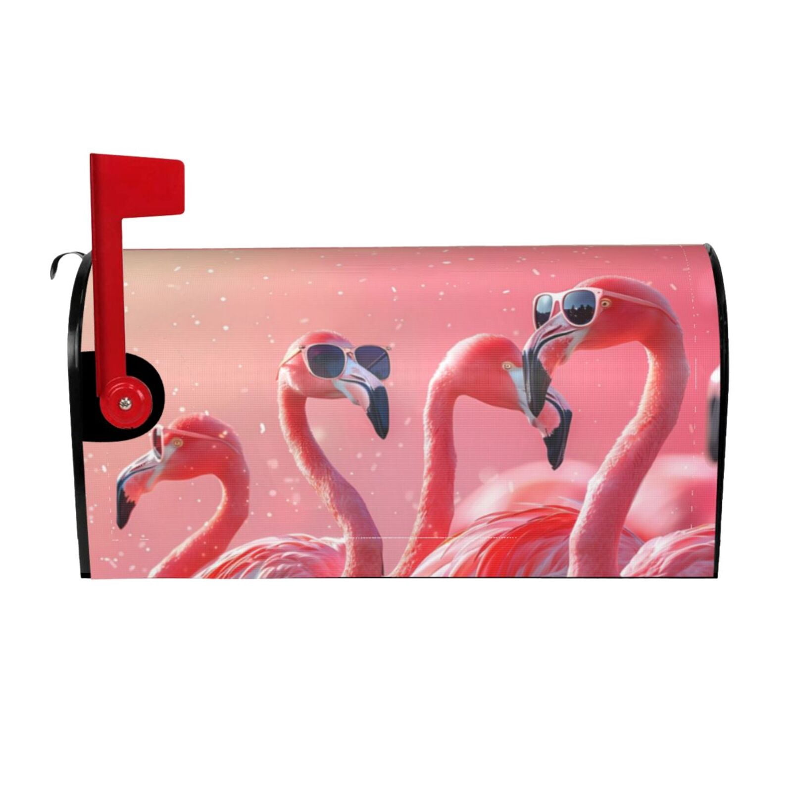 Mailbox Covers Magnetic Standard Size - Cool Flamingos Sunglasses Scene ...