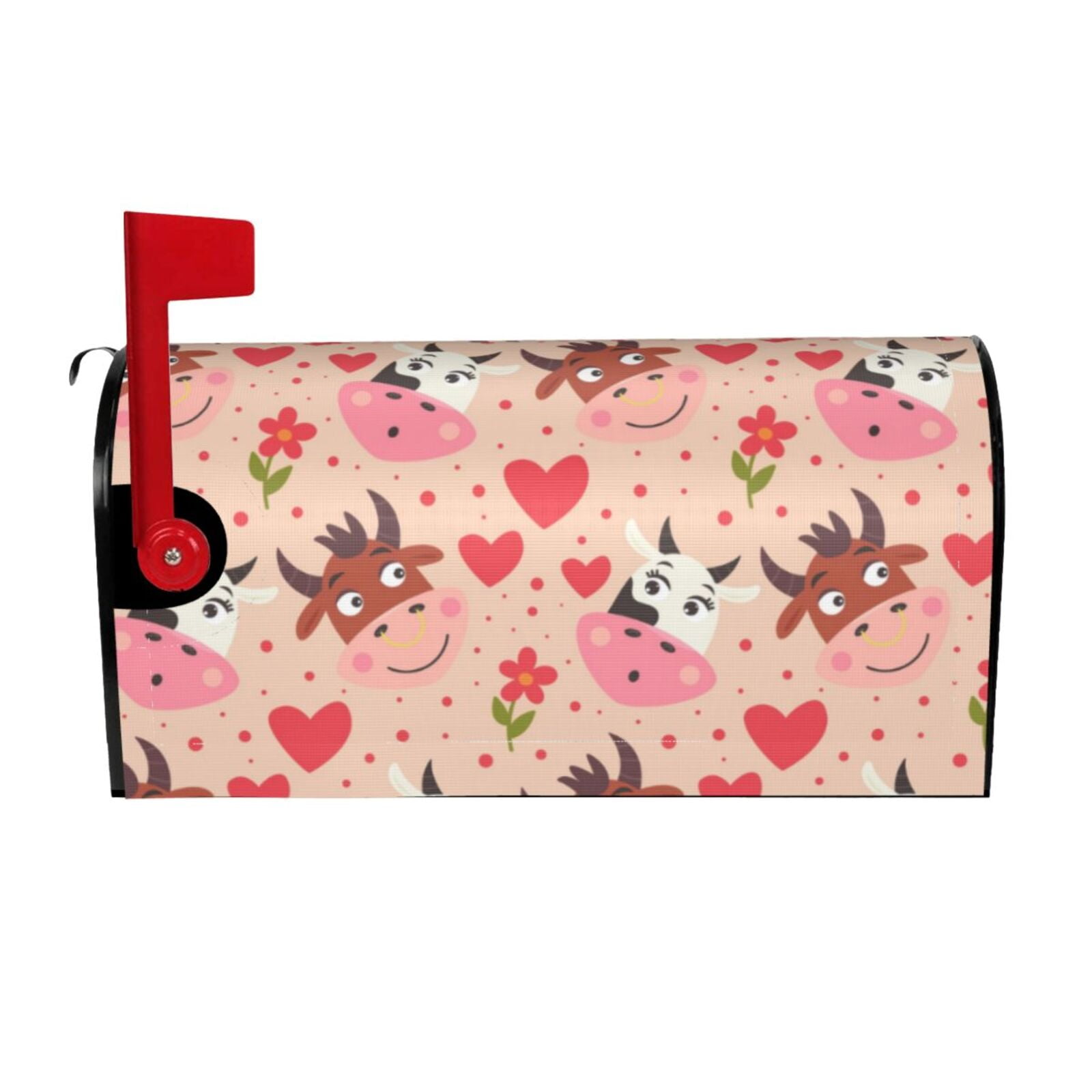 Mailbox Covers Magnetic Standard Size - Cow Flower And Heart Waterproof ...