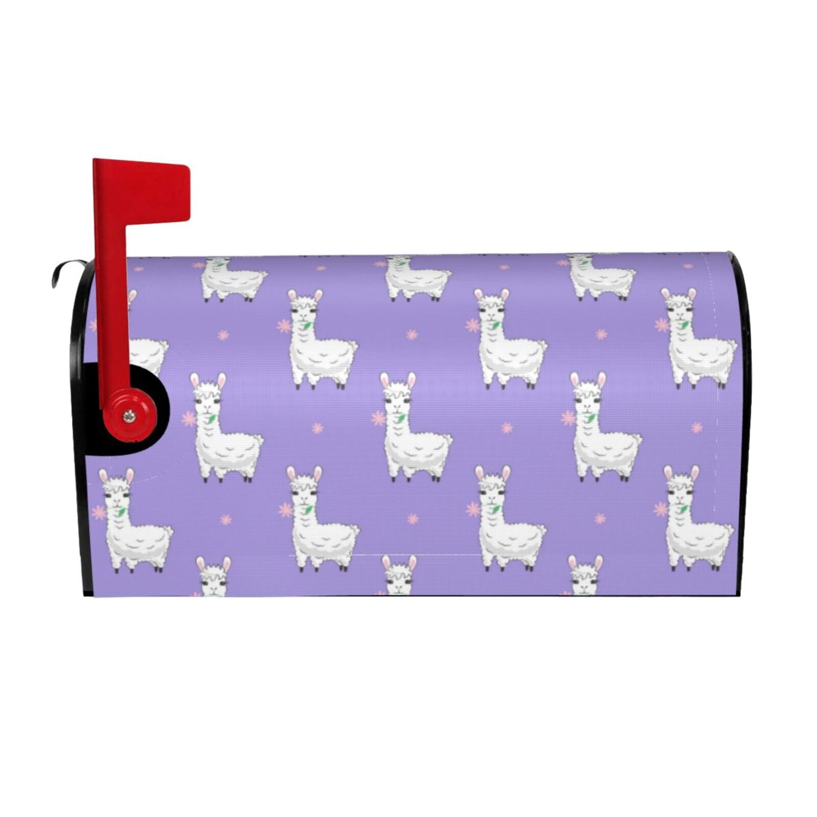 Mailbox Covers Magnetic Standard Size - Cute Alpaca Eating Grass Purple ...