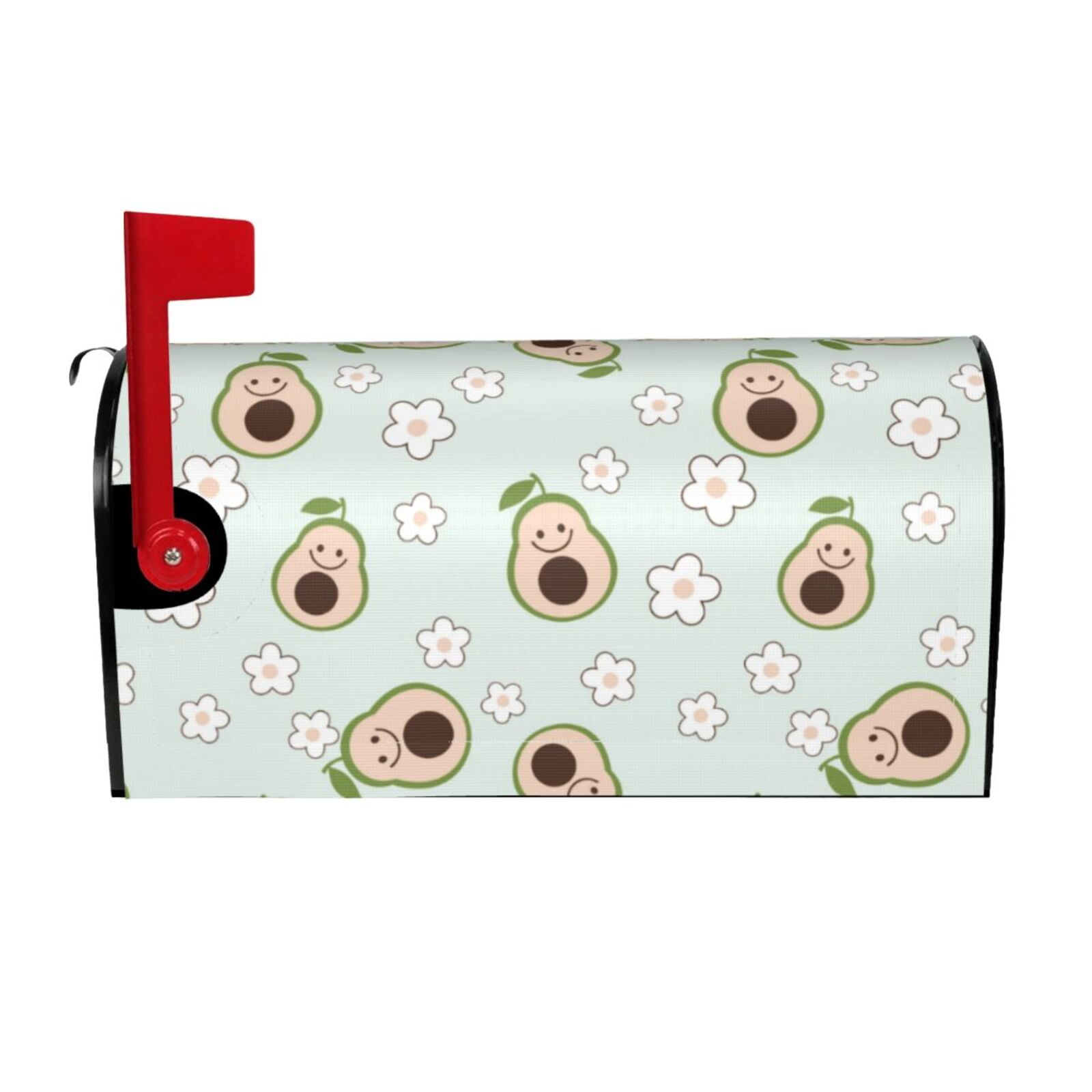 Mailbox Covers Magnetic Standard Size - Cute Avocado Flower Green ...