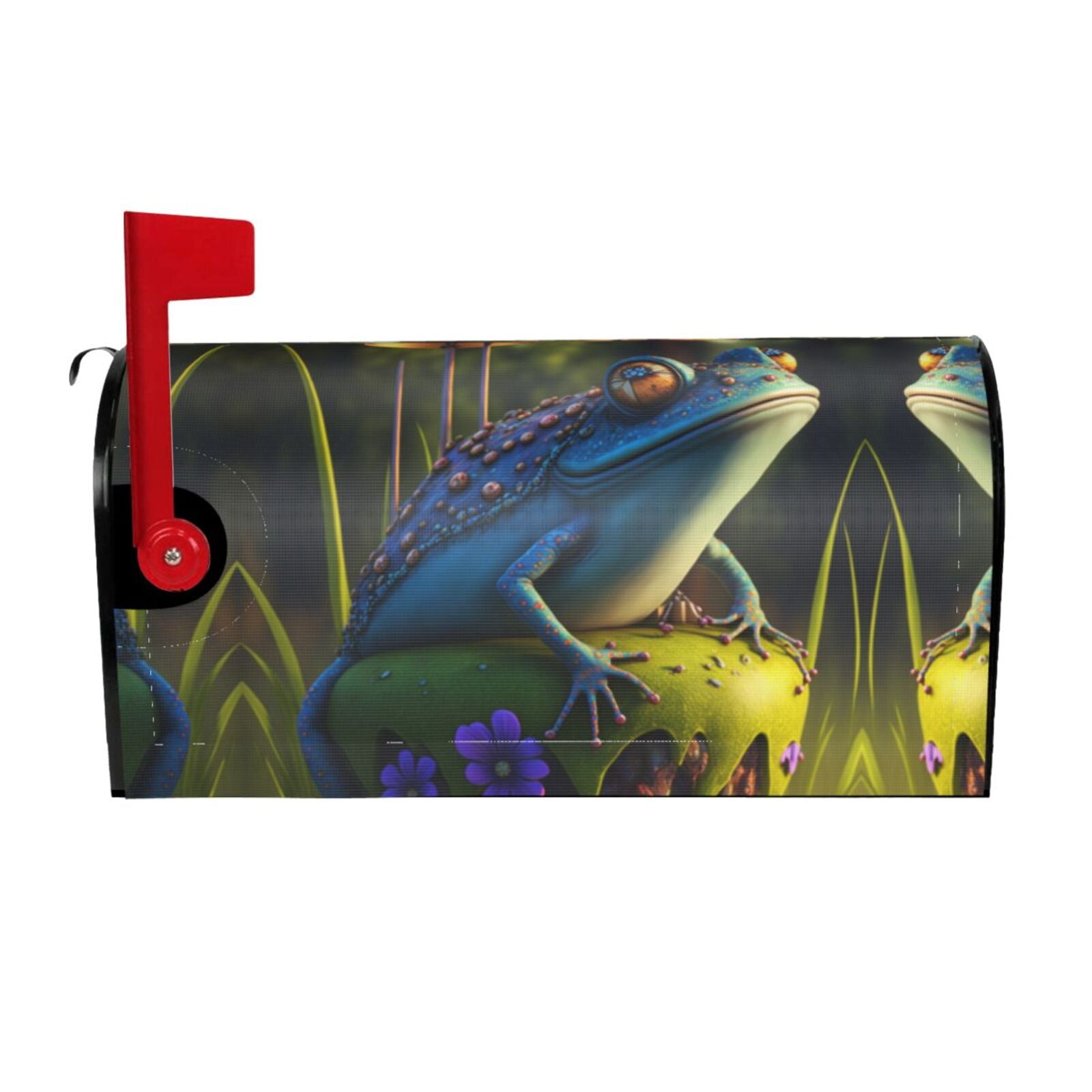 Mailbox Covers Magnetic Standard Size - Cute Blue Frog Waterproof ...