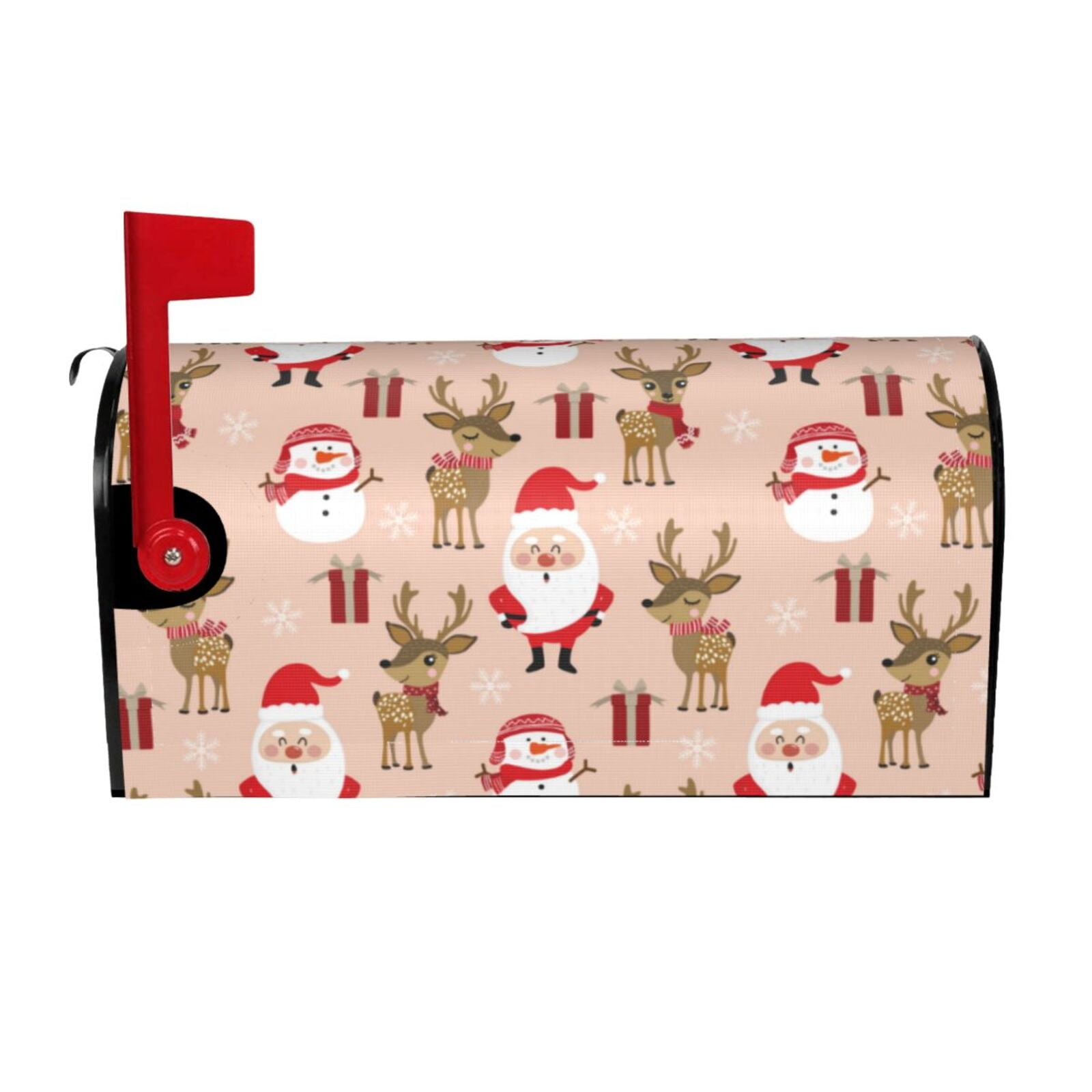 Mailbox Covers Magnetic Standard Size - Cute Cartoon Elk Deer Santa ...